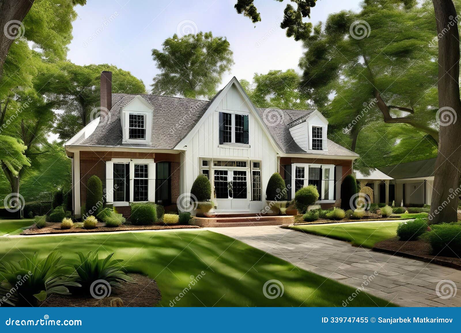 Colonial Dutch Gambrel Distinctive Double Pitched Roof with Flar Stock ...