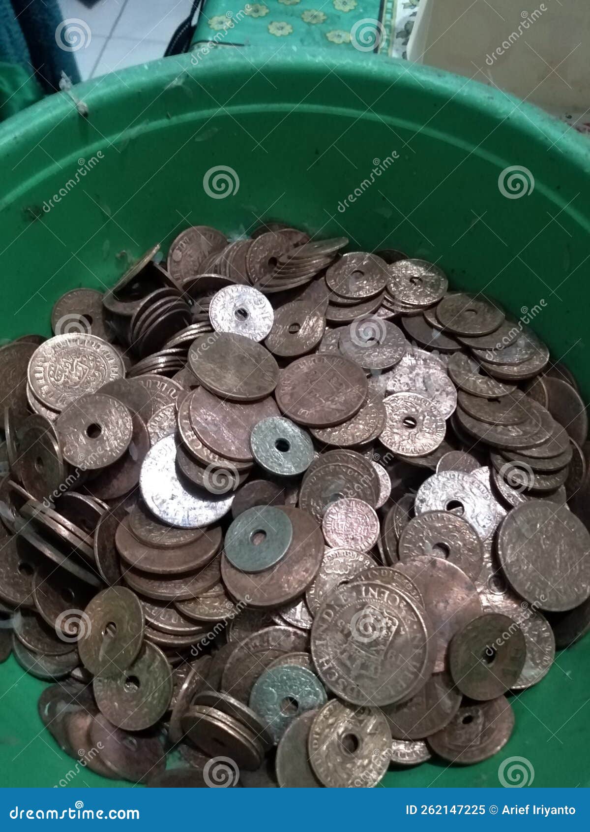 Colonial era ancient coins stock image. Image of iron - 262147225