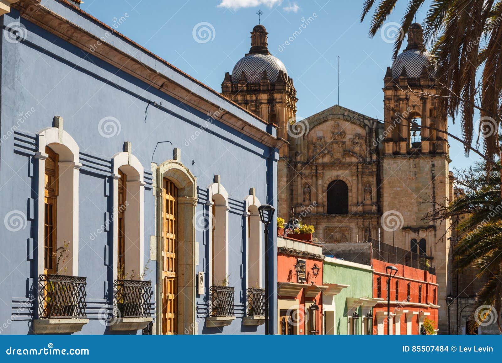 Colonial Facades in the Historic Centre of Oaxaca Stock Photo - Image ...