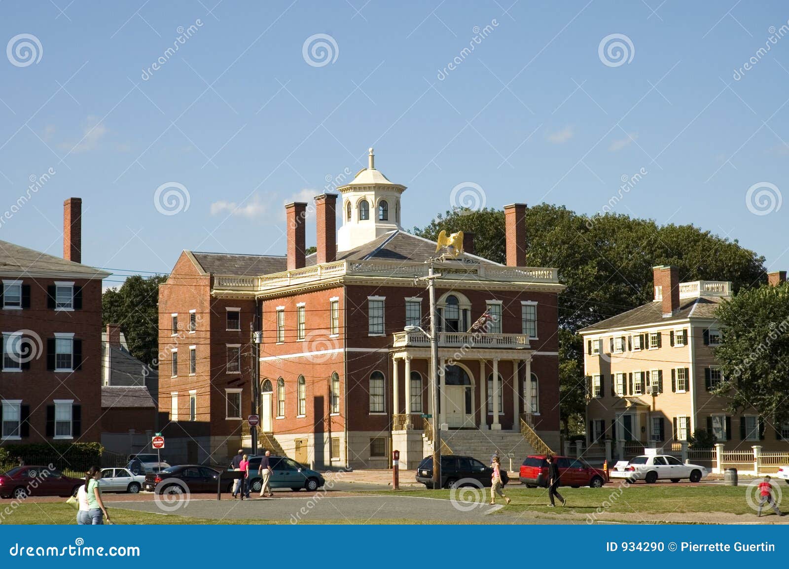 Colonial Historic Brick House 2 Stock Photo - Image of american ...