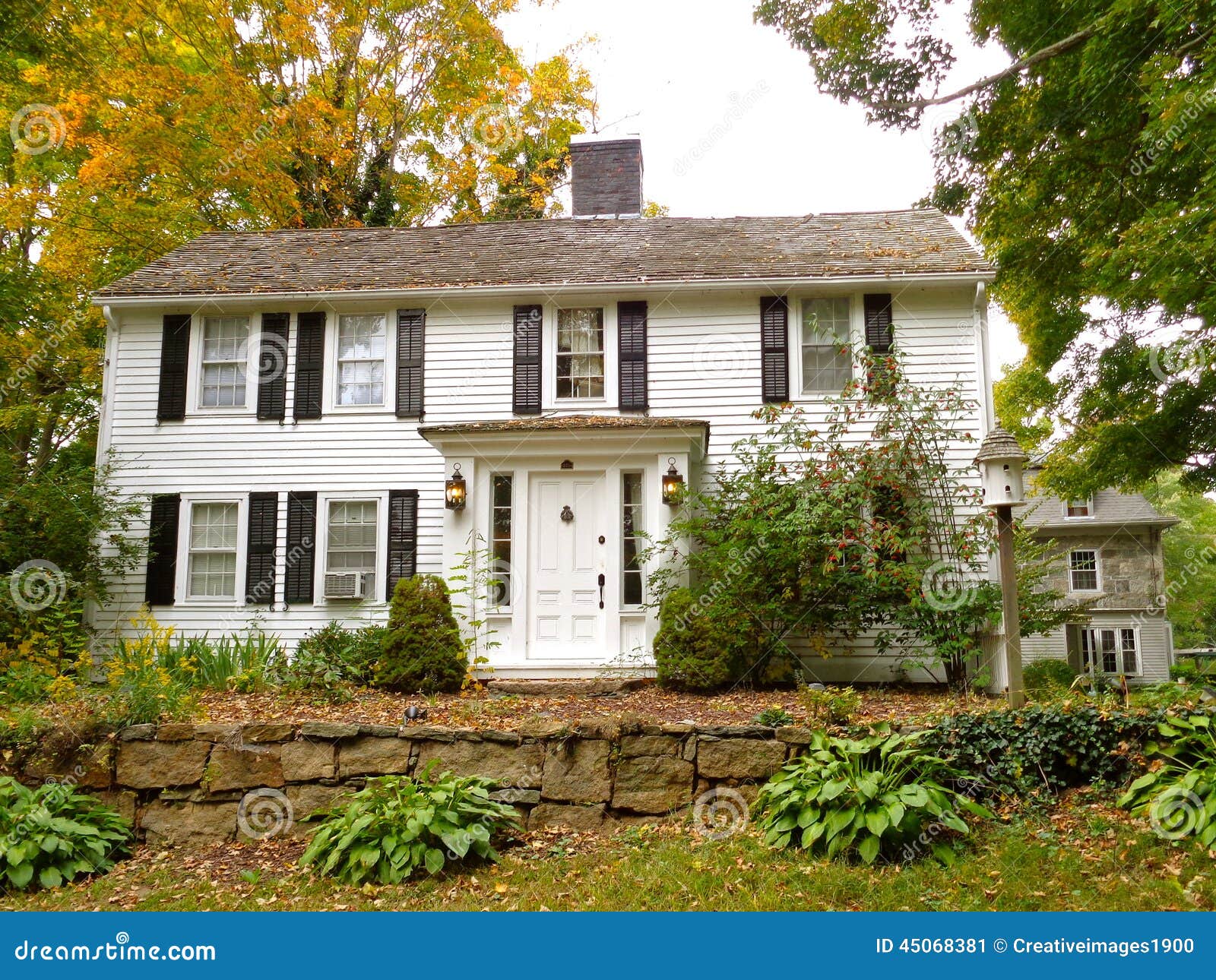 Colonial Home In Village. Royalty-Free Stock Photography ...