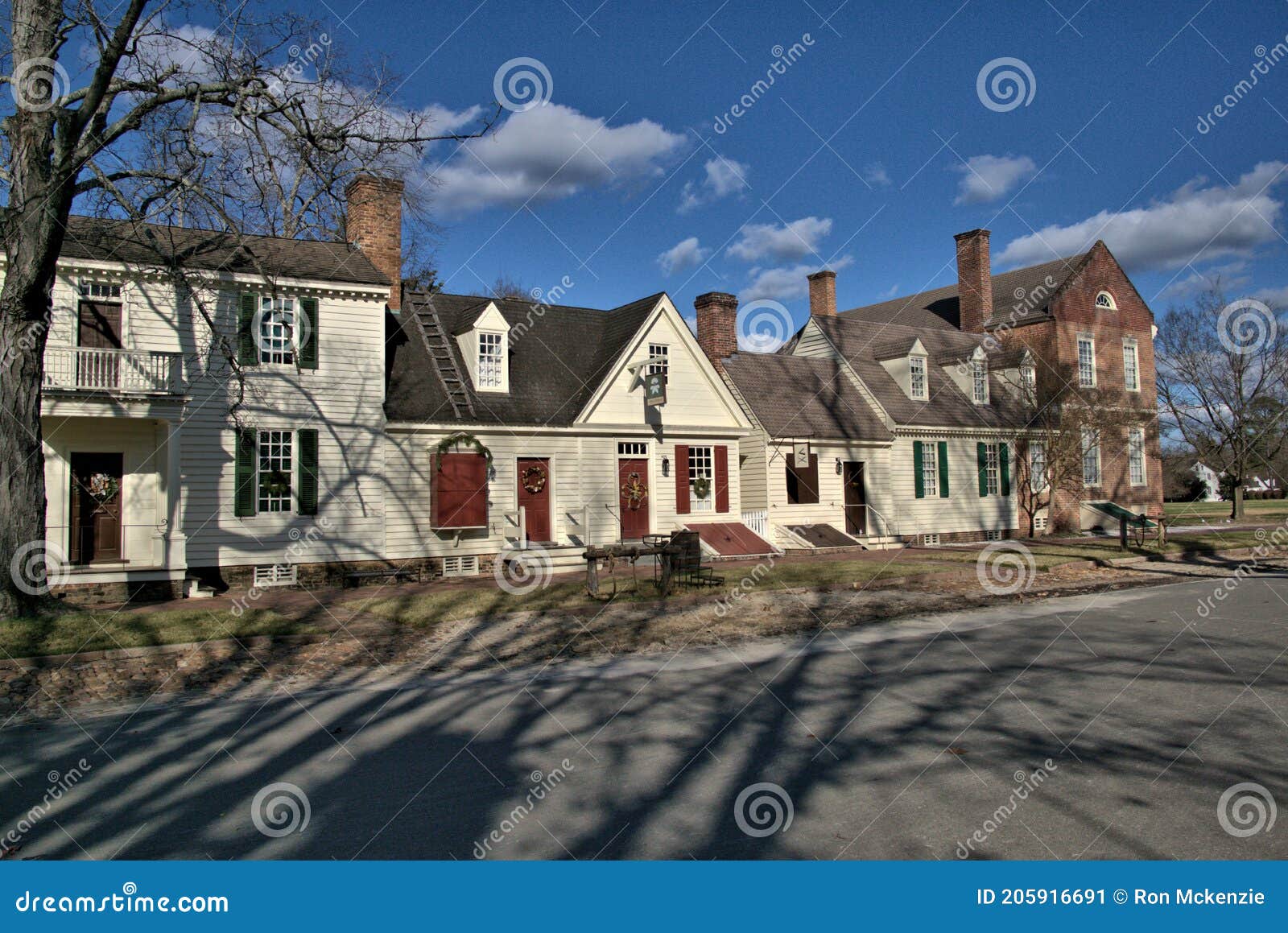 Colorful Virginia Colonial Homes Stock Image - Image of virginia ...