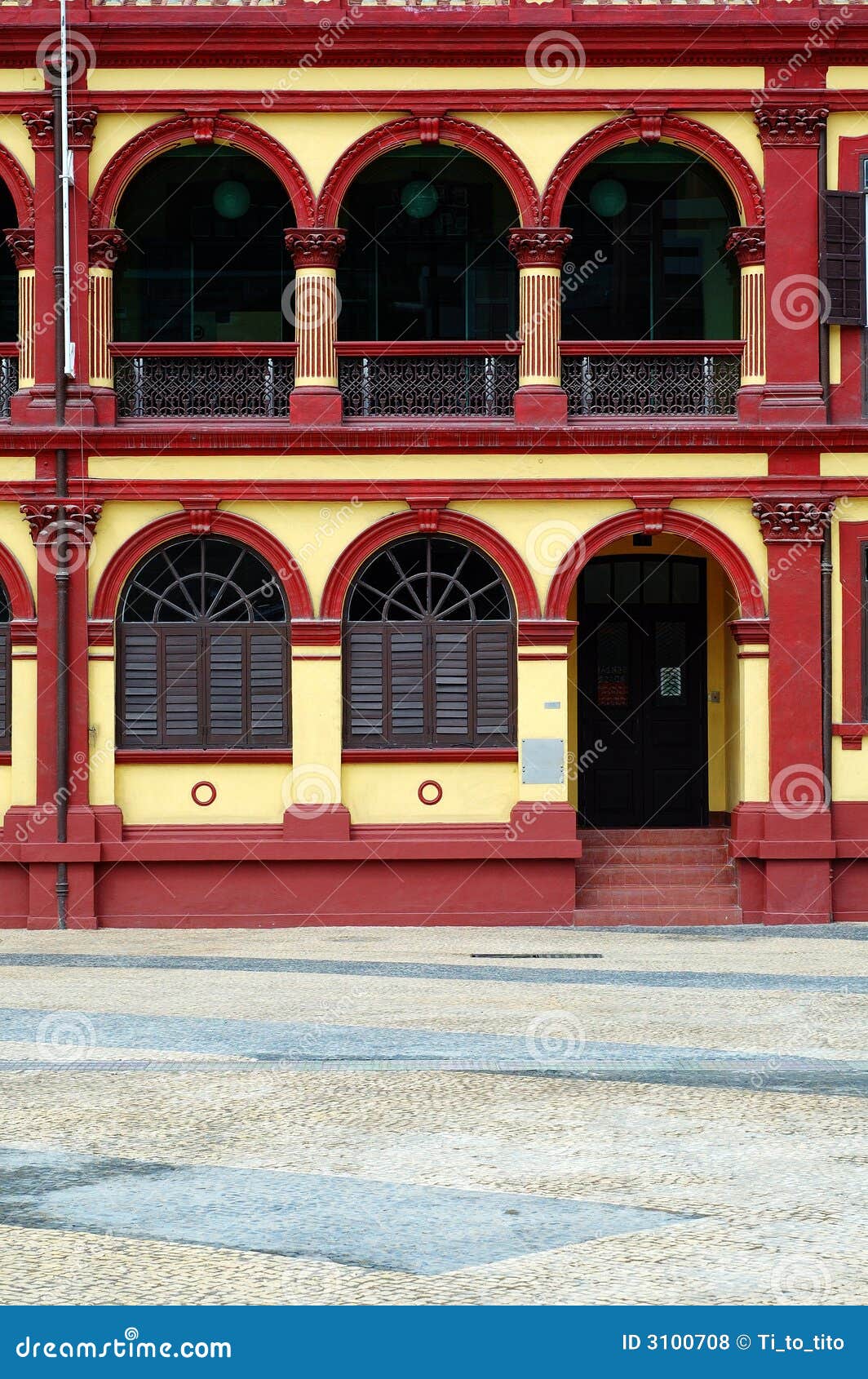 Colonial house, Macau stock photo. Image of building, macau - 3100708