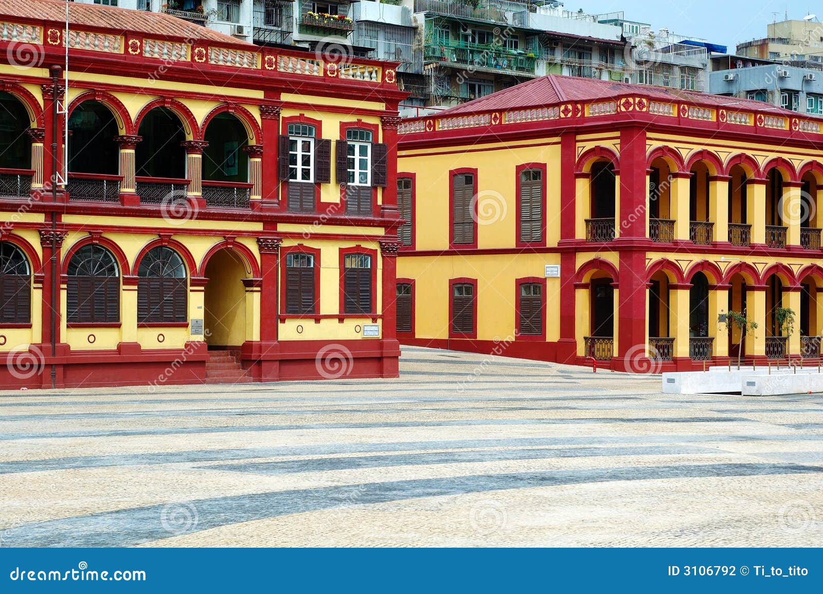 Colonial house, Macau stock photo. Image of colony, landscape - 3106792