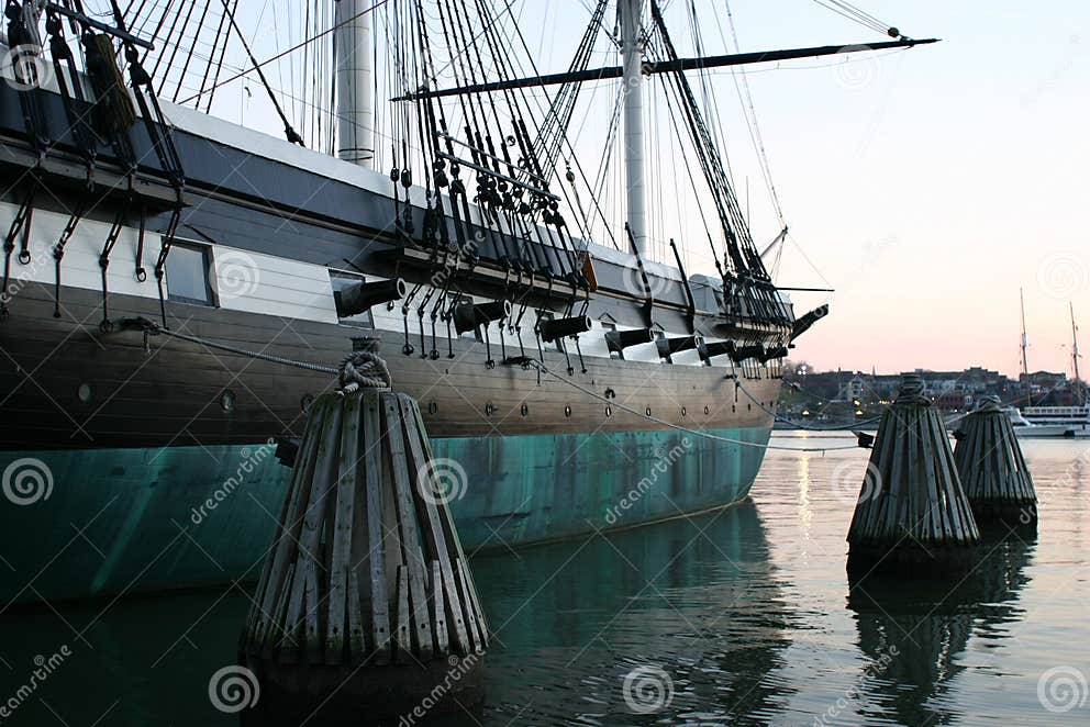 Colonial ship 2 stock image. Image of rope, transportation - 64709