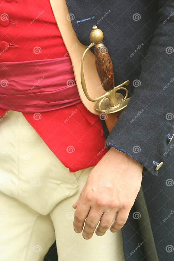 Colonial Soldier with Sword Stock Photo - Image of defender, colonial ...