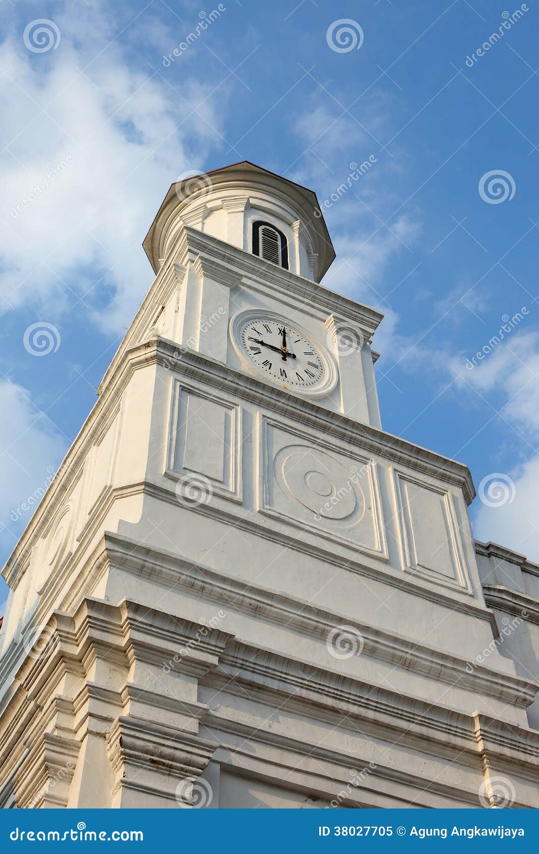 Colonial Style Clock Tower stock image. Image of tower - 38027705