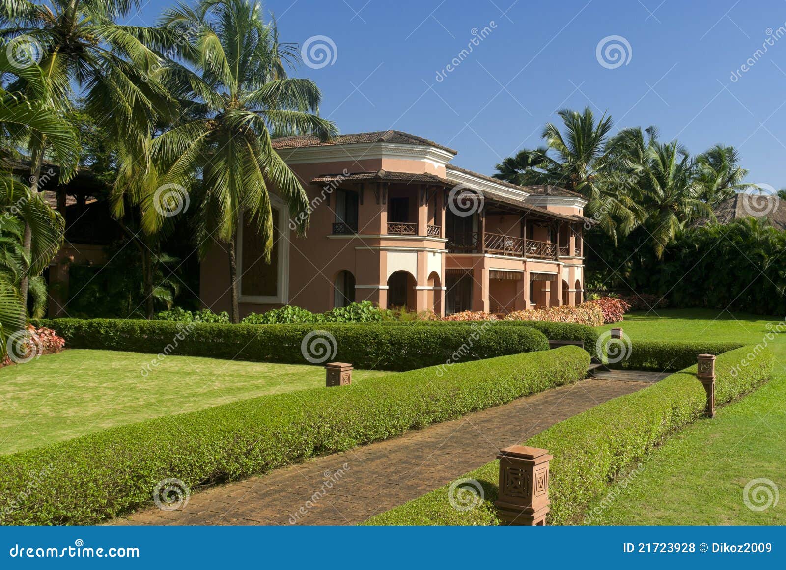 Colonial Style Resort in South Goa Stock Photo - Image of hotel ...