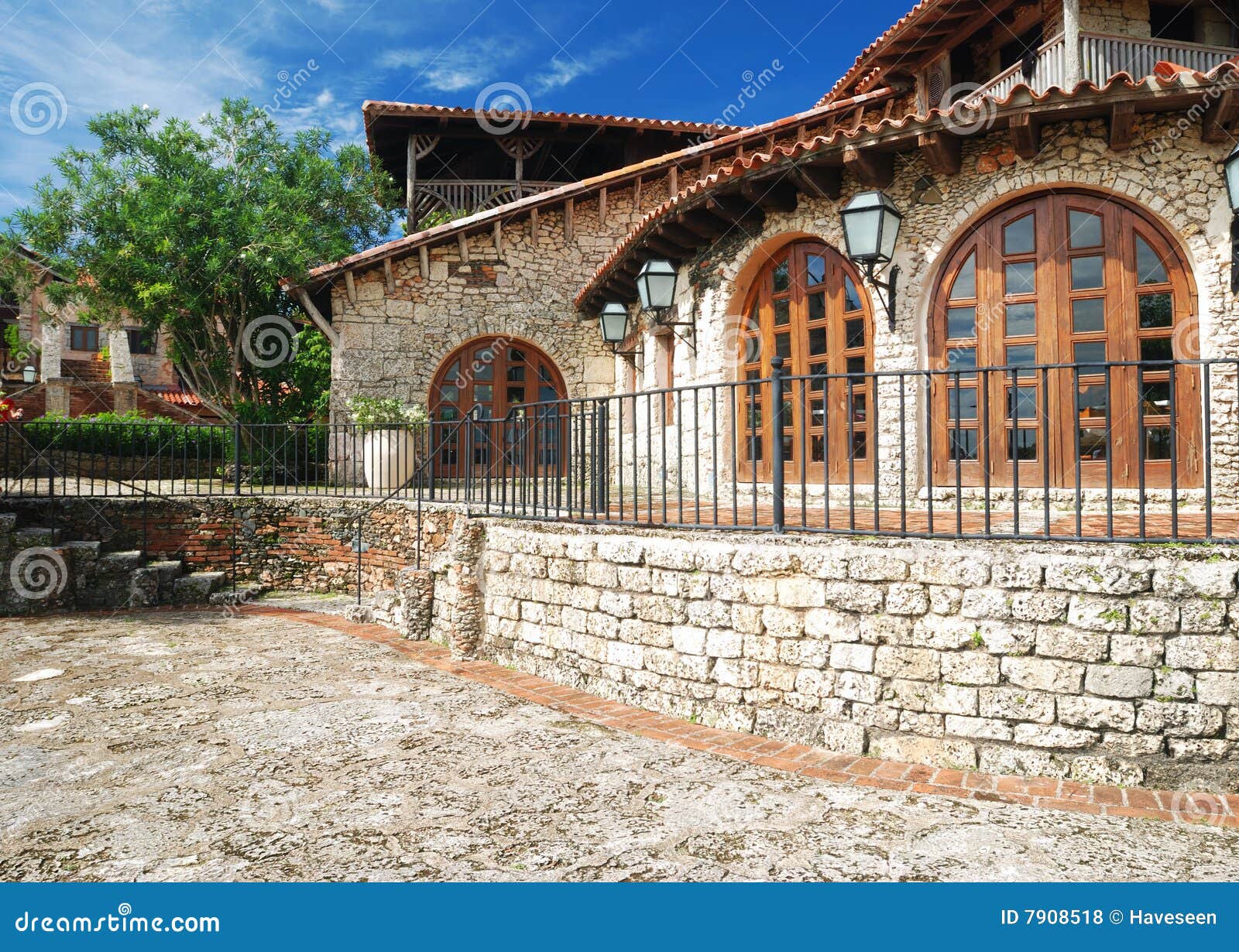 Colonial town stock photo. Image of history, chavon, culture - 7908518