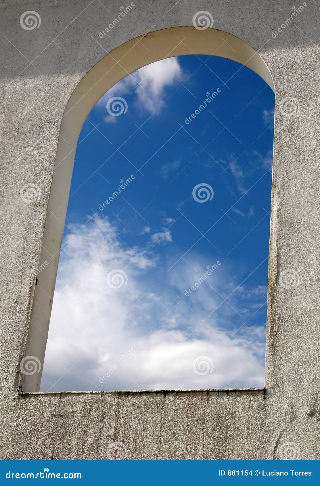 Colonial window to the sky stock photo. Image of window - 881154