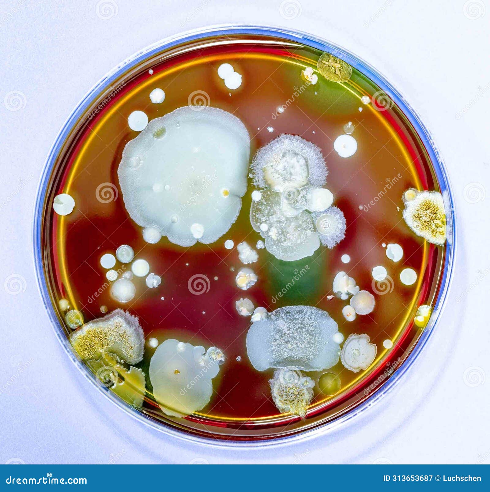 Colonies of Bacteria and Microorganisms on the Surface of Agar and Wind ...