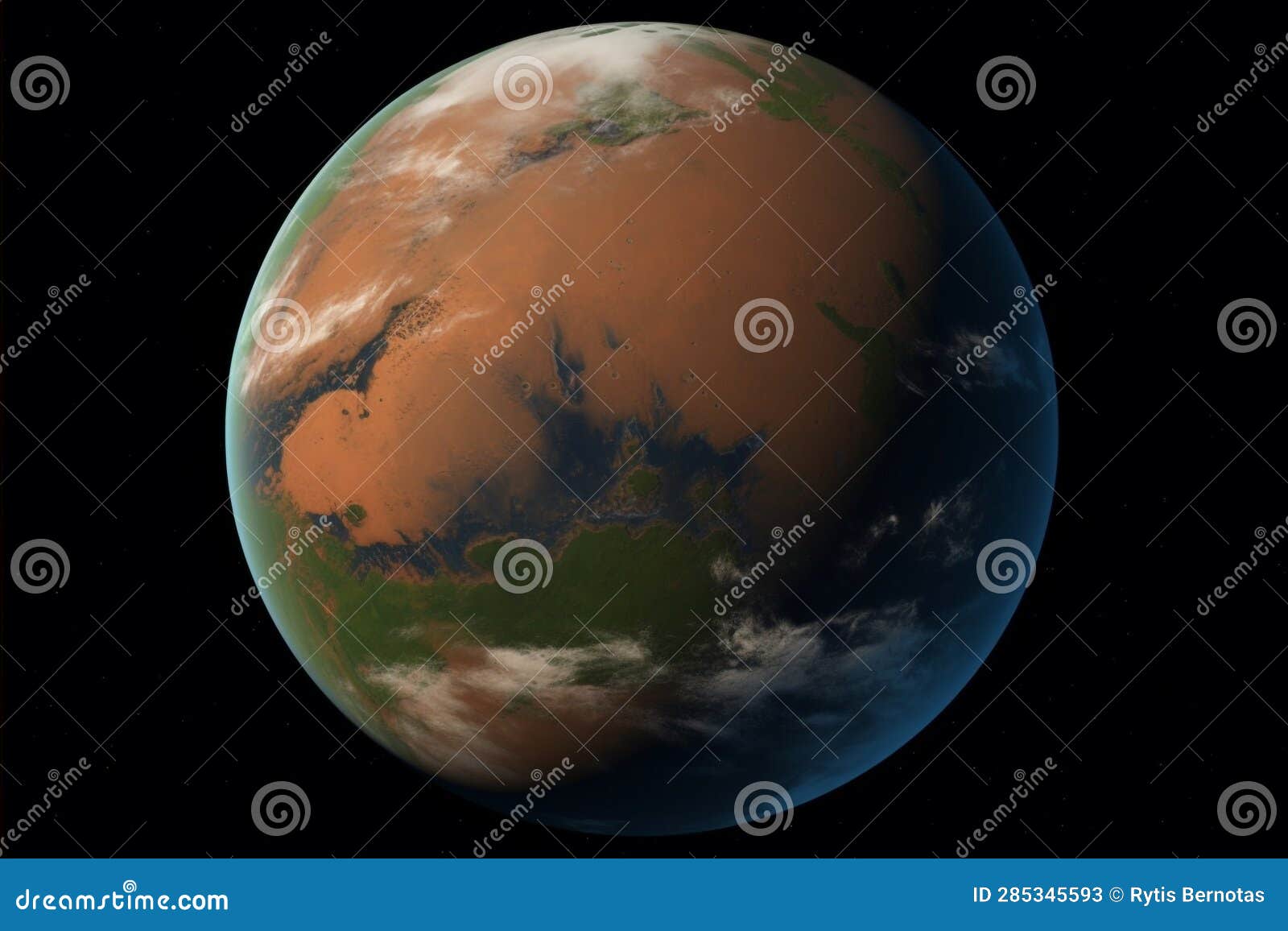 Colonization Planet Mars Concept. Generative AI Stock Illustration ...