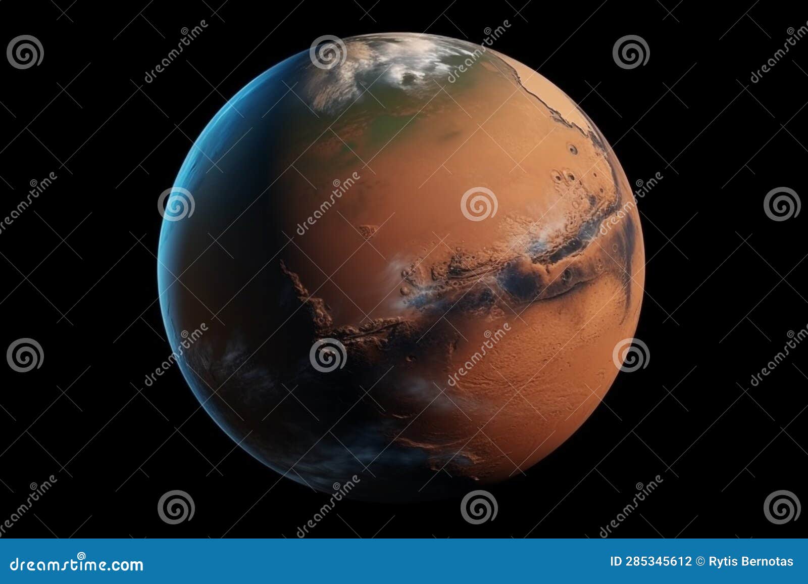 Colonization Planet Mars Concept. Generative AI Stock Illustration ...
