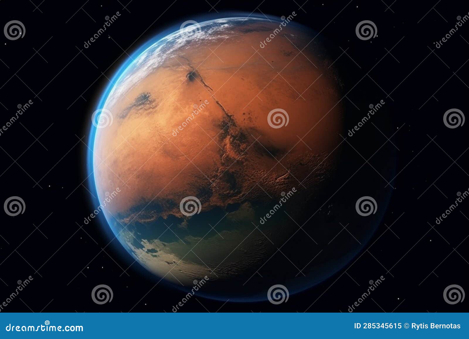 Colonization Planet Mars Concept. Generative AI Stock Illustration ...