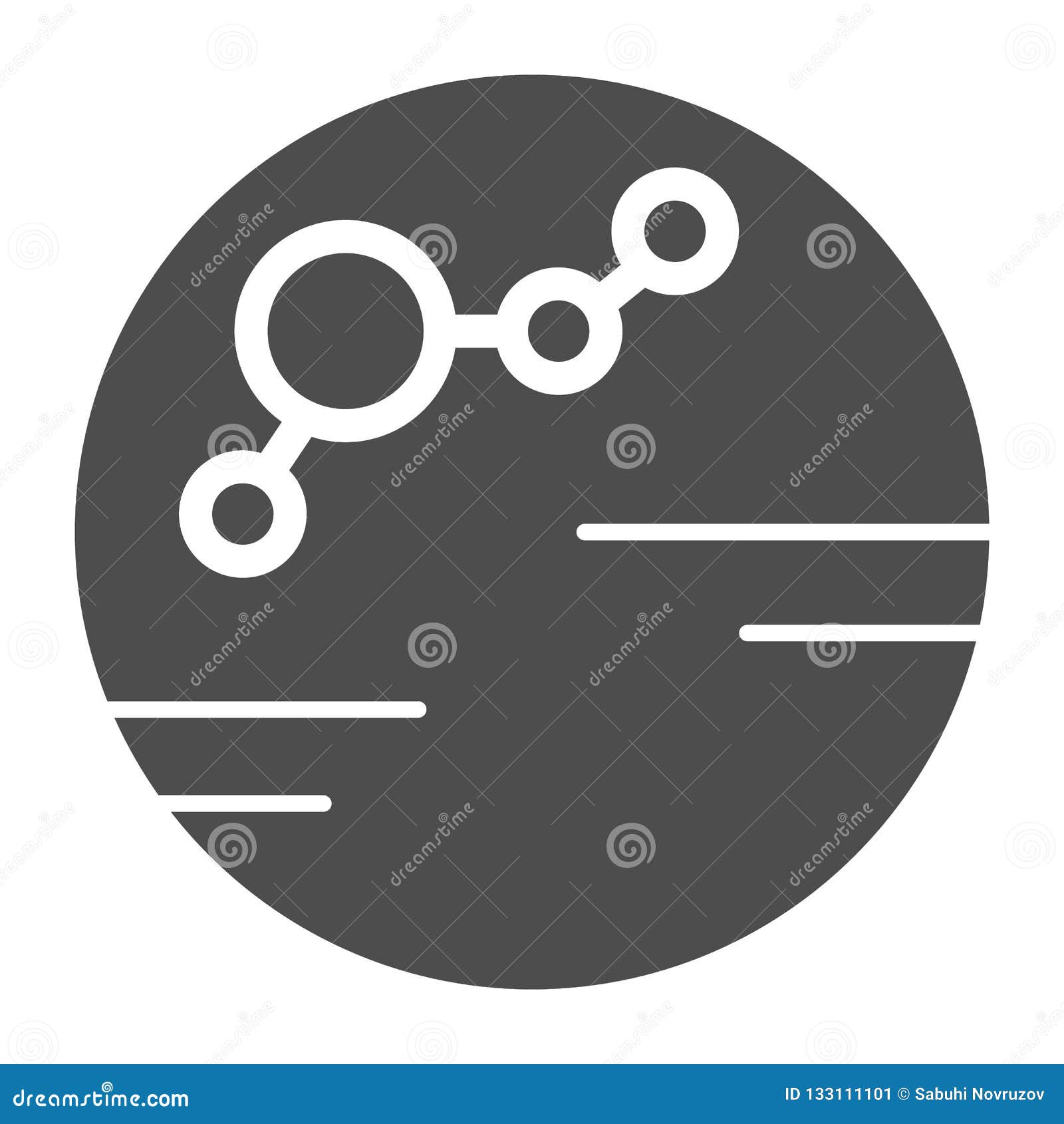 Colonized Planet Line And Glyph Icon. Colony Vector Illustration ...