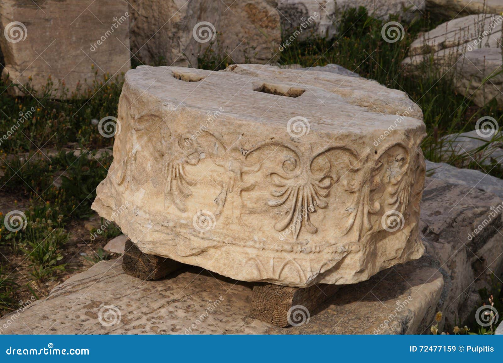 Colonna Greca Antica, Partenone, Atene, Grecia Immagine Stock ...