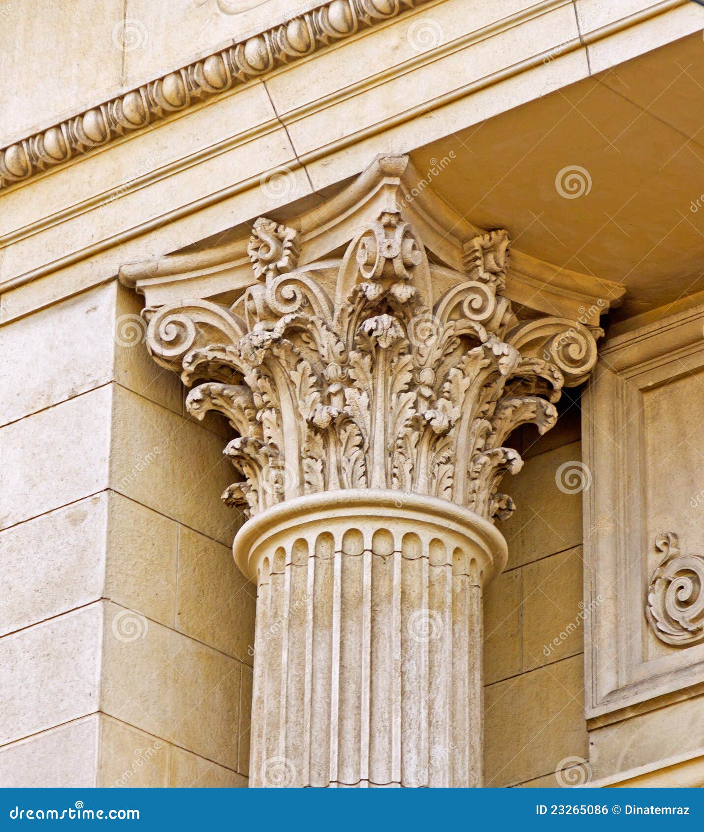 Colonna greca di stile fotografia stock. Immagine di greco - 23265086