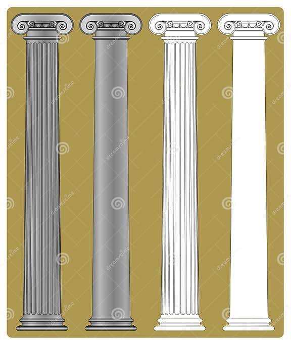 Colonna ionica illustrazione di stock. Illustrazione di capitale - 1022164