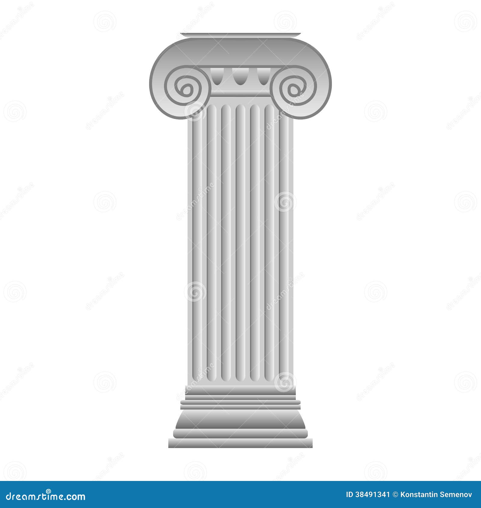 Colonna ionica illustrazione vettoriale. Illustrazione di greco - 38491341