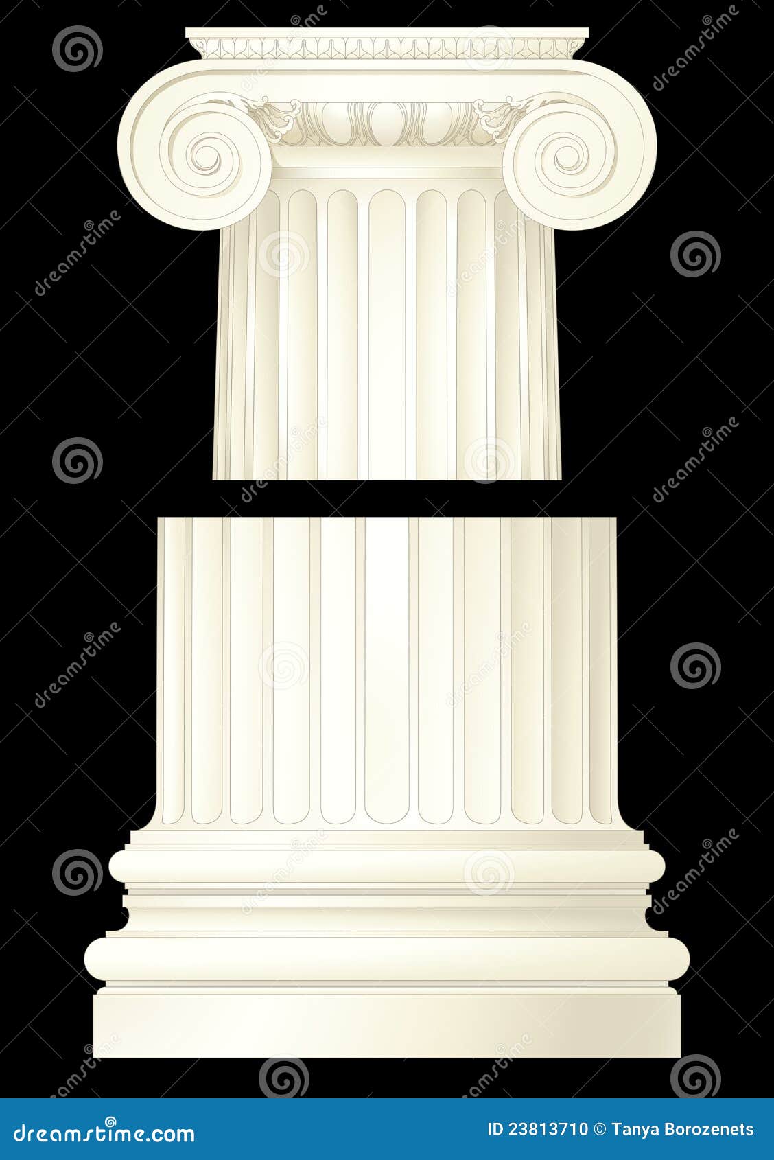 Colonna ionica classica illustrazione vettoriale. Illustrazione di ...