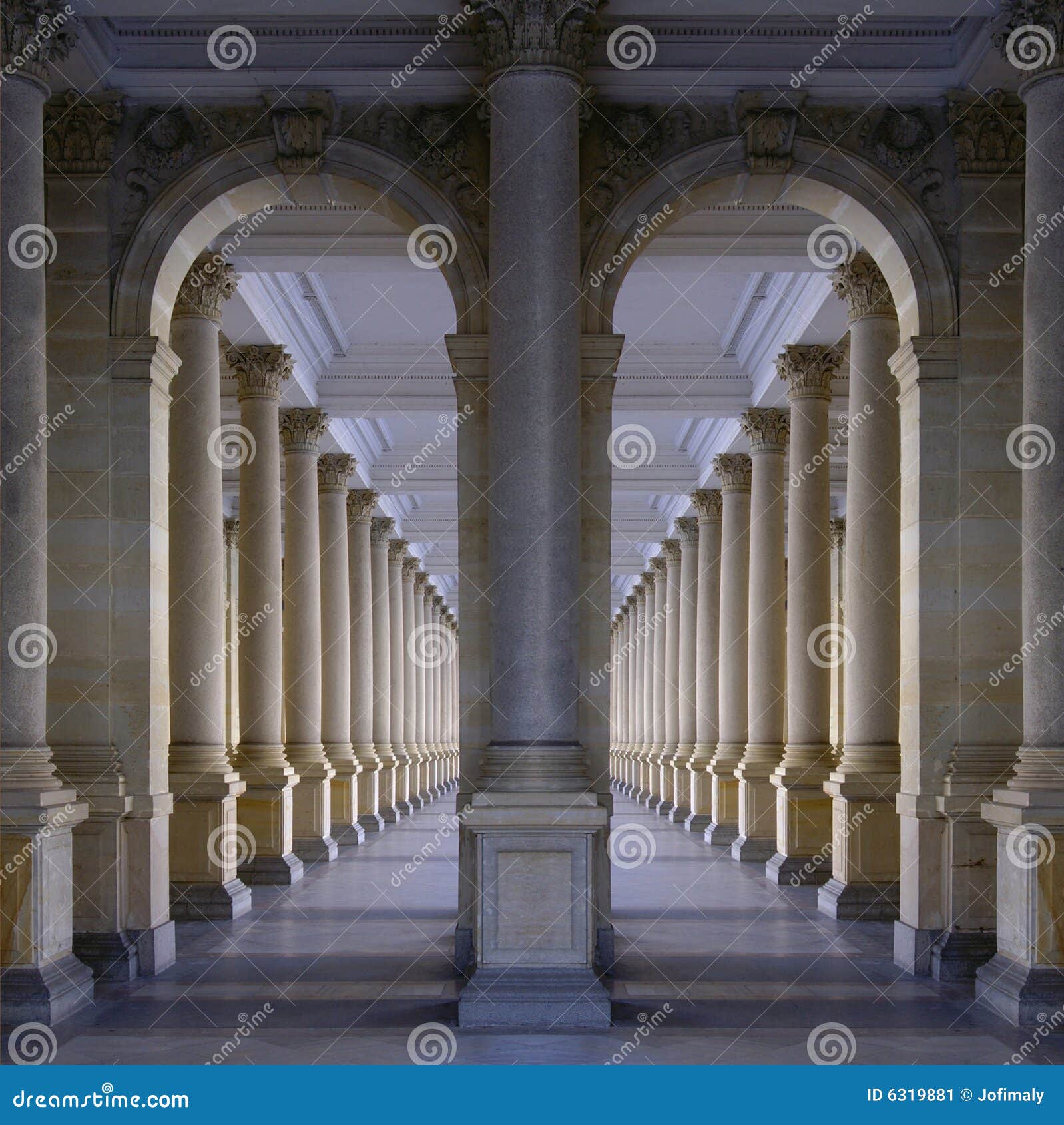 Colonnade stock image. Image of decoration, chapiter, colonnade - 6319881