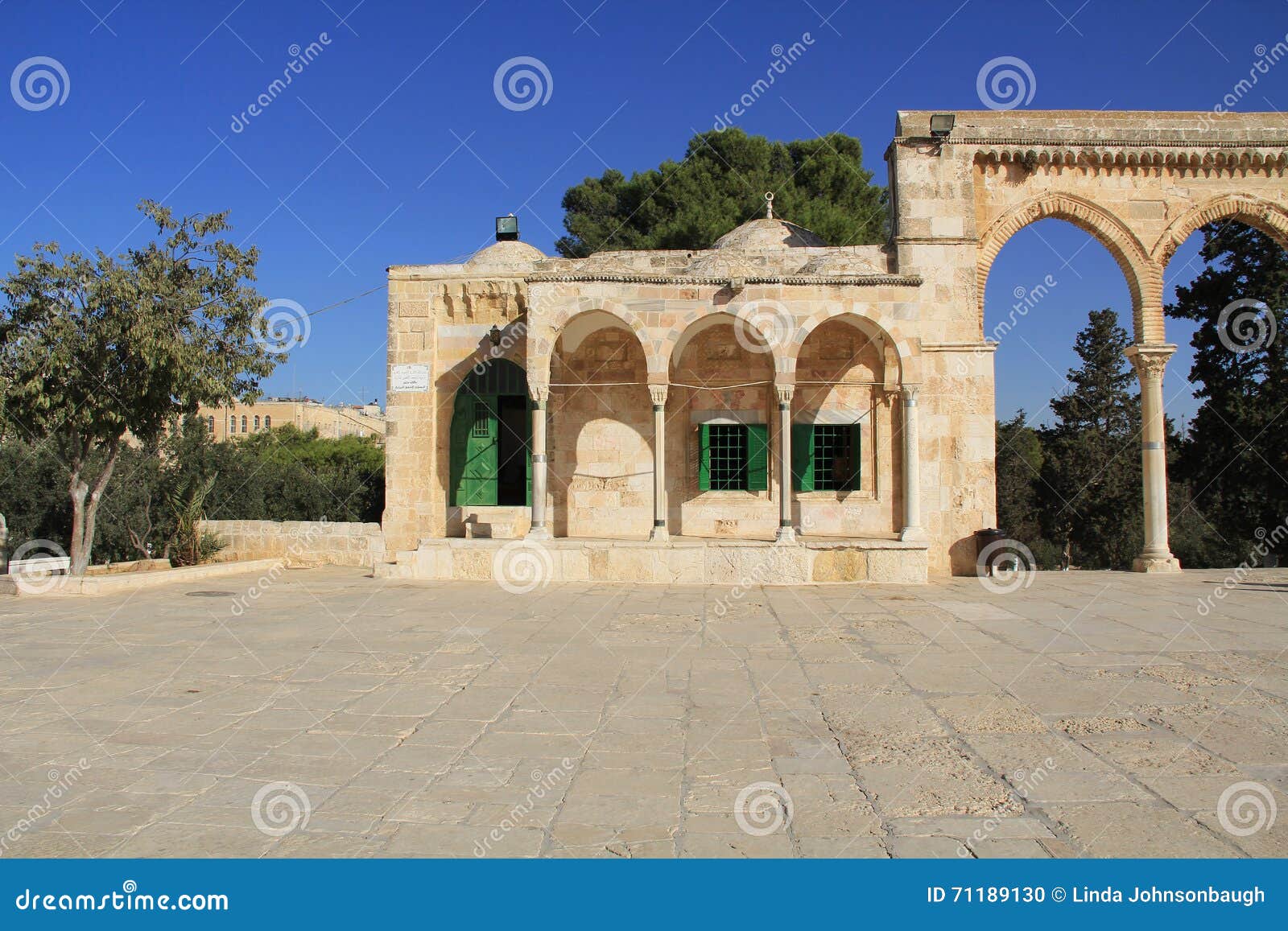 Colonnade Along the Square on the Temple Mount Stock Photo - Image of ...