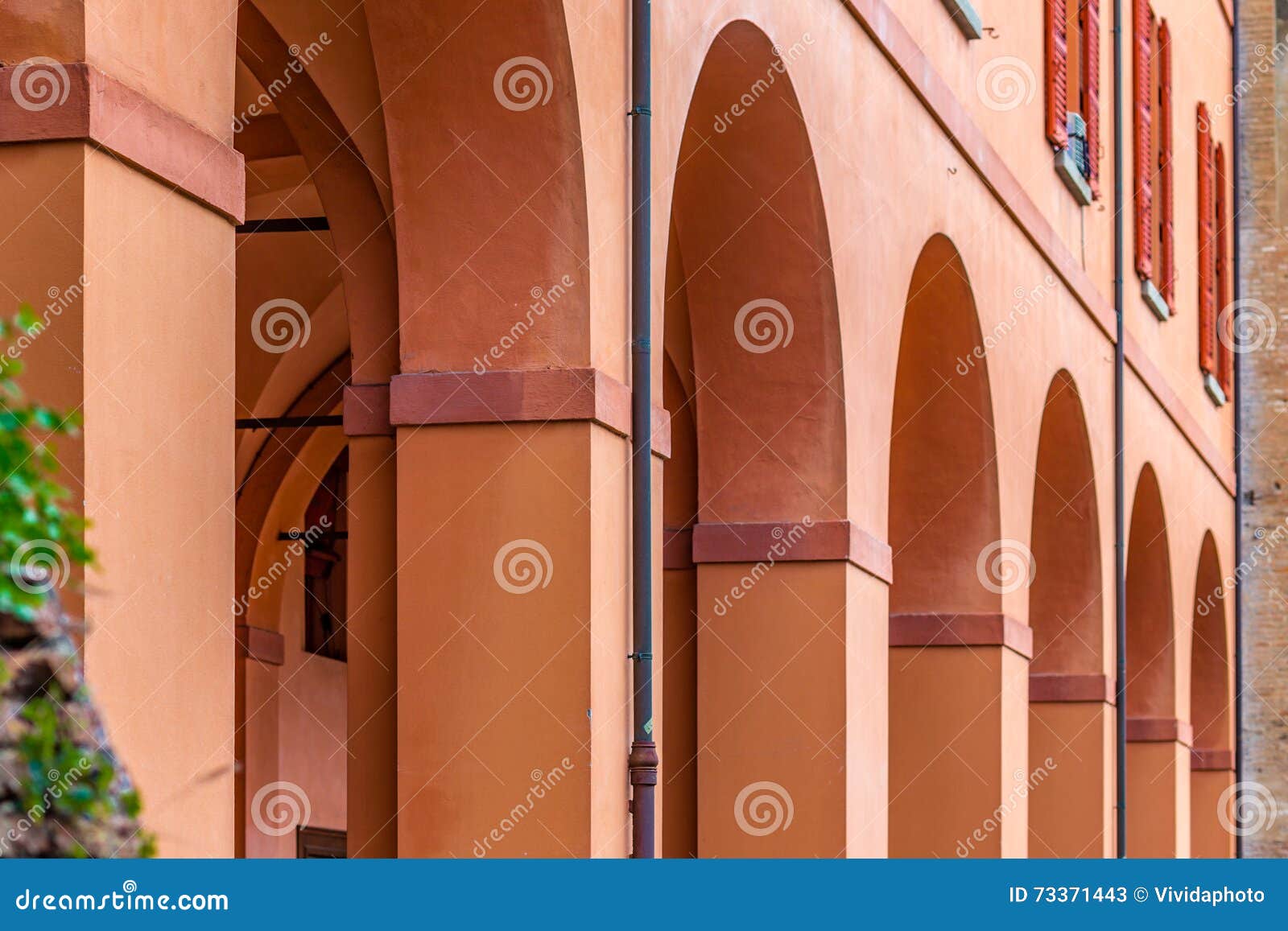 Colonnade with arches stock image. Image of architecture - 73371443