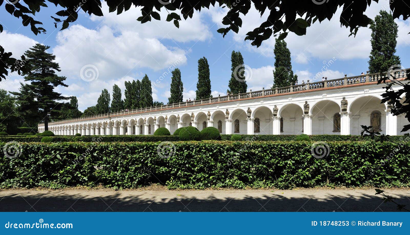 Colonnade in Flower Garden stock image. Image of bush - 18748253