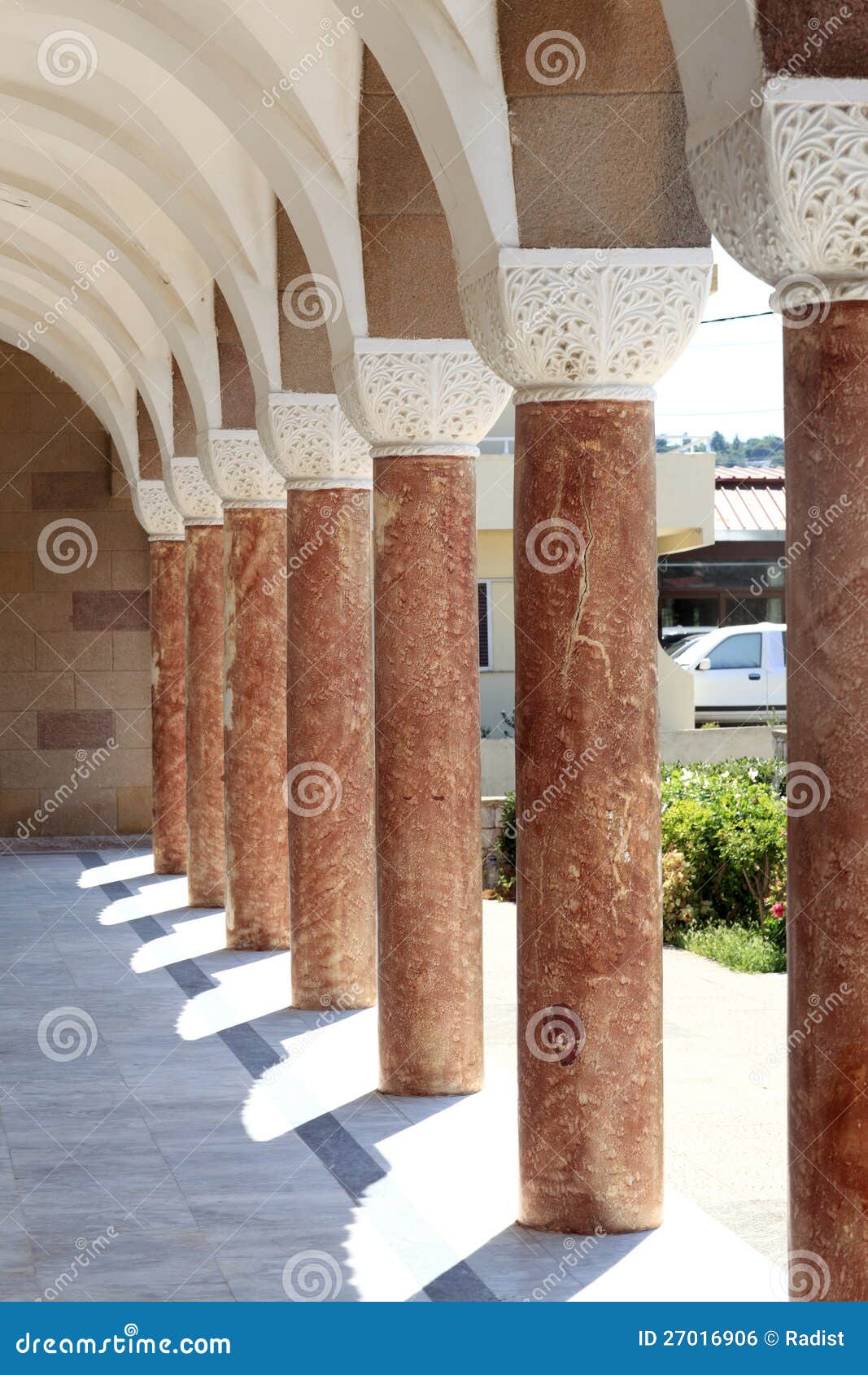 Colonnade of greek church stock photo. Image of church - 27016906