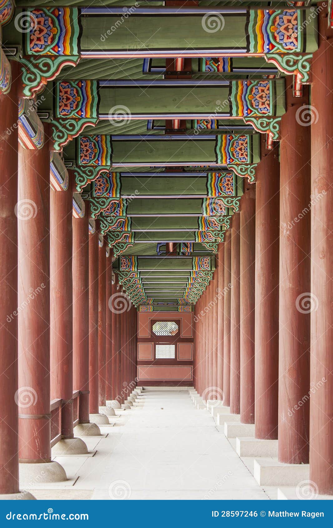Colonnade - Gyeongbokgung Palace Royalty-Free Stock Image ...