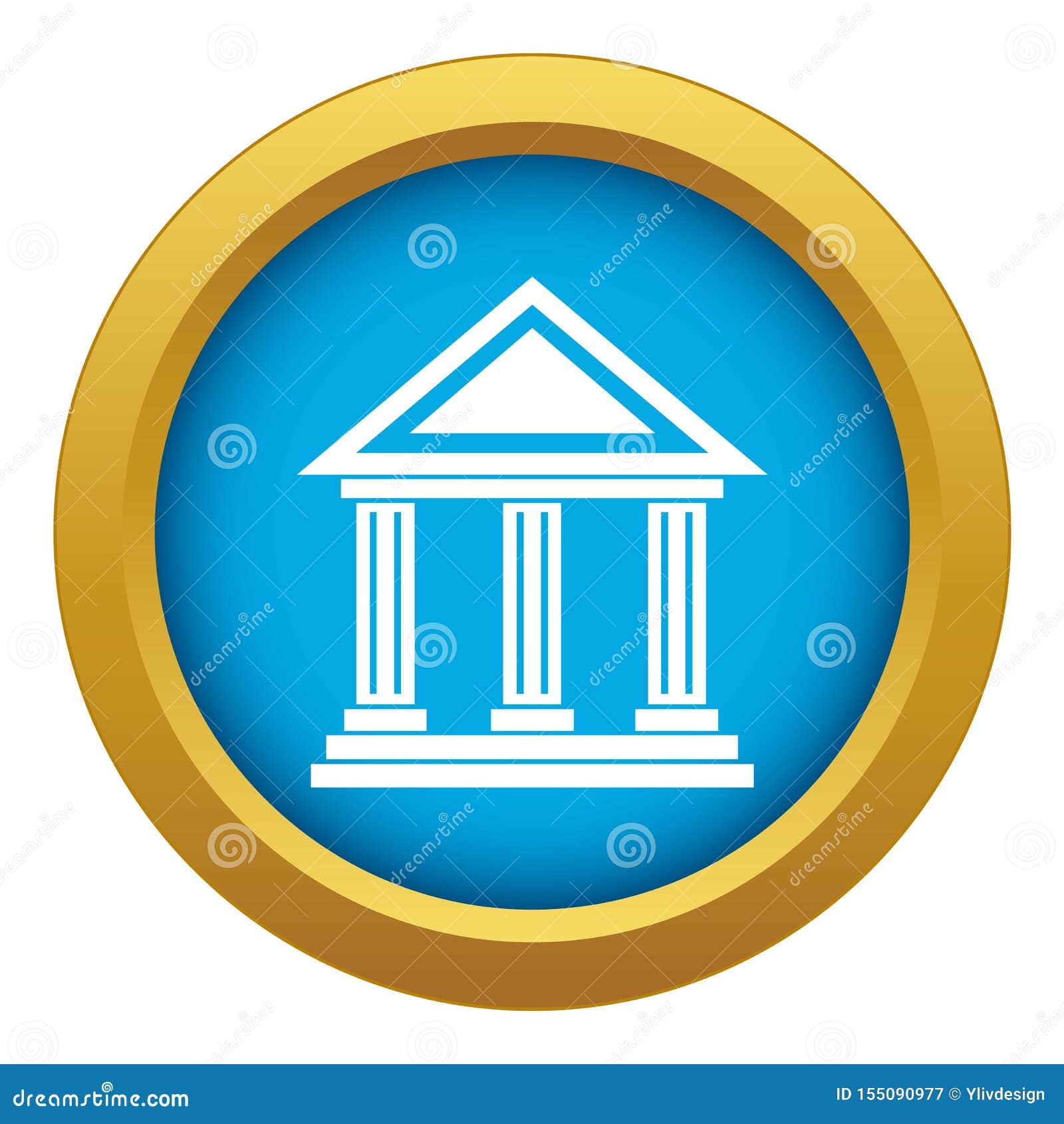 Colonnade Icon Blue Vector Isolated Stock Vector - Illustration of ...