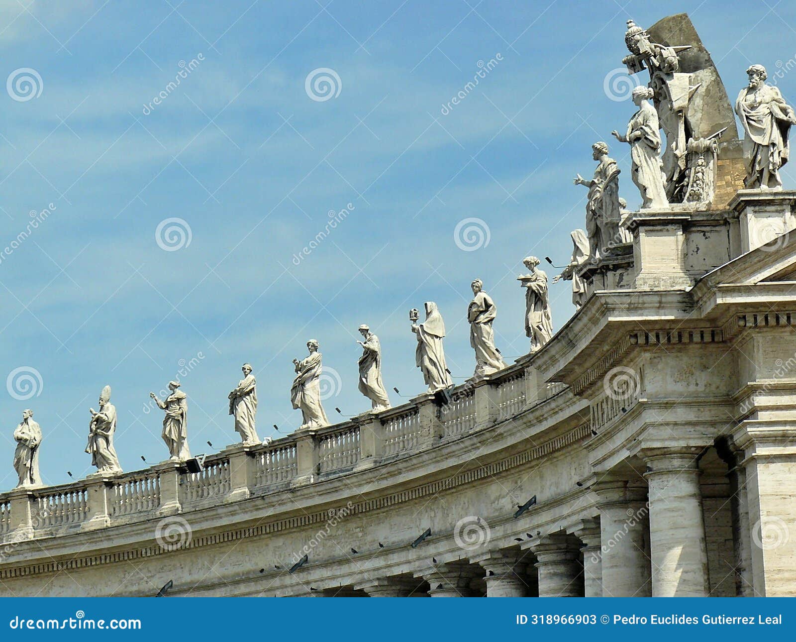 Colonnade of St. Peter S Square in the Vatican Stock Image - Image of ...