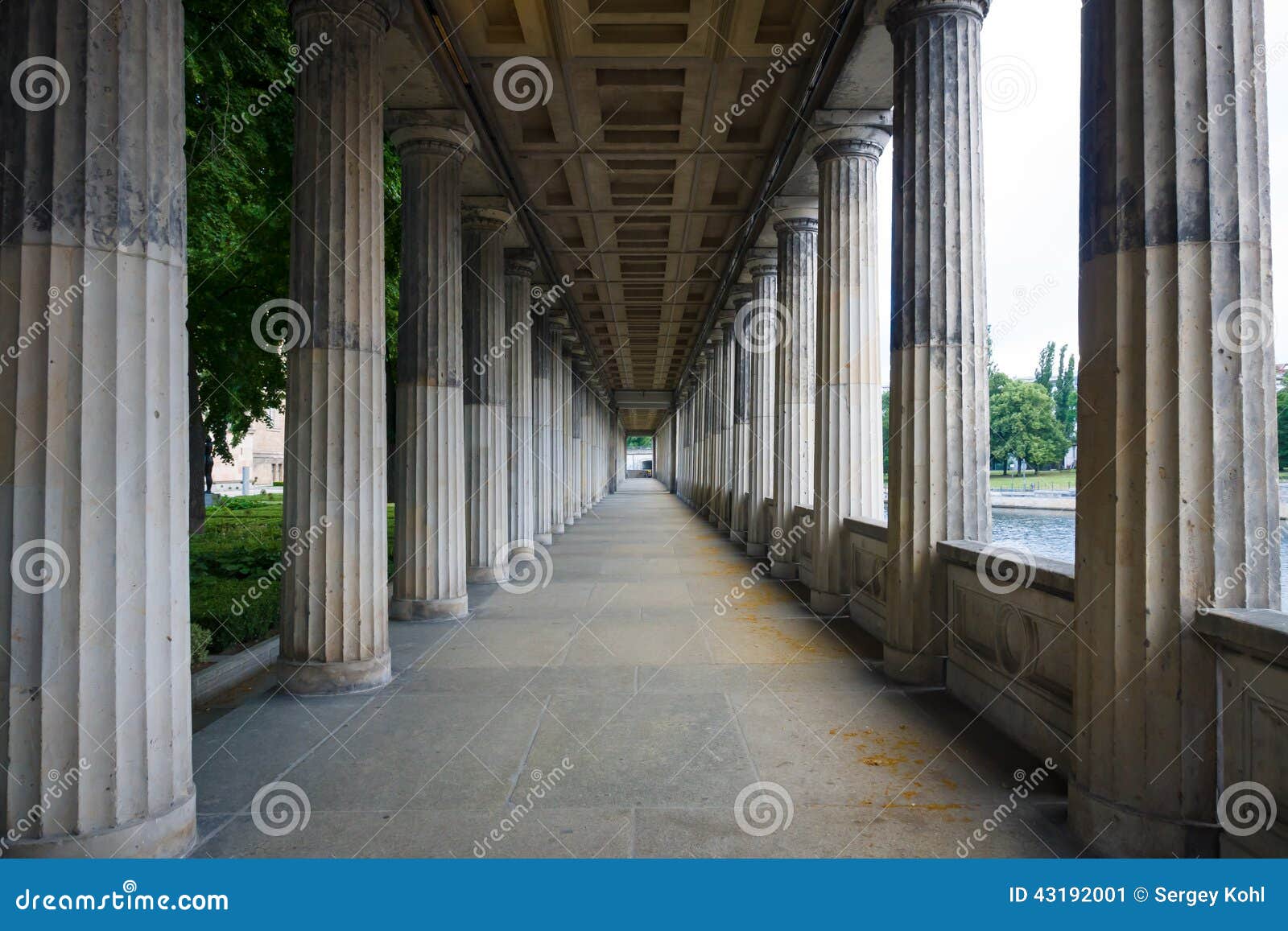 Colonnade. Perspective. stock image. Image of style, stretching - 43192001