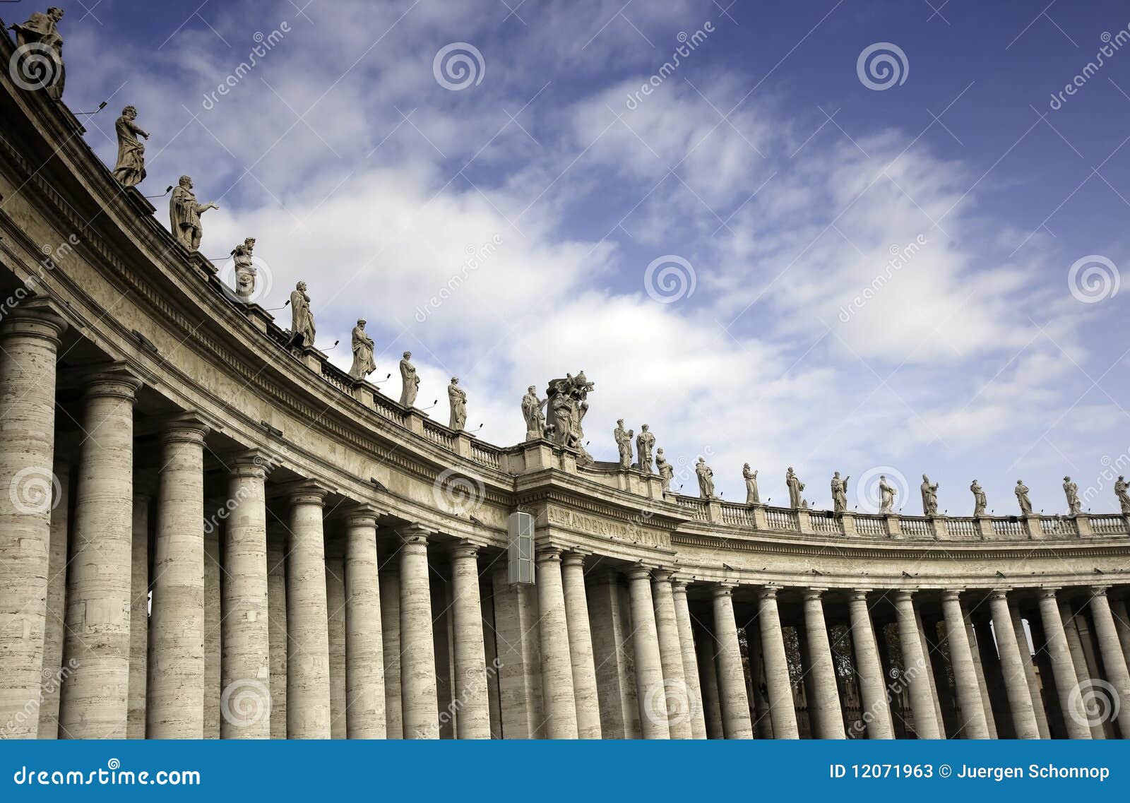 Colonnade at Saint Peter S Square, Rome Stock Image - Image of europe ...