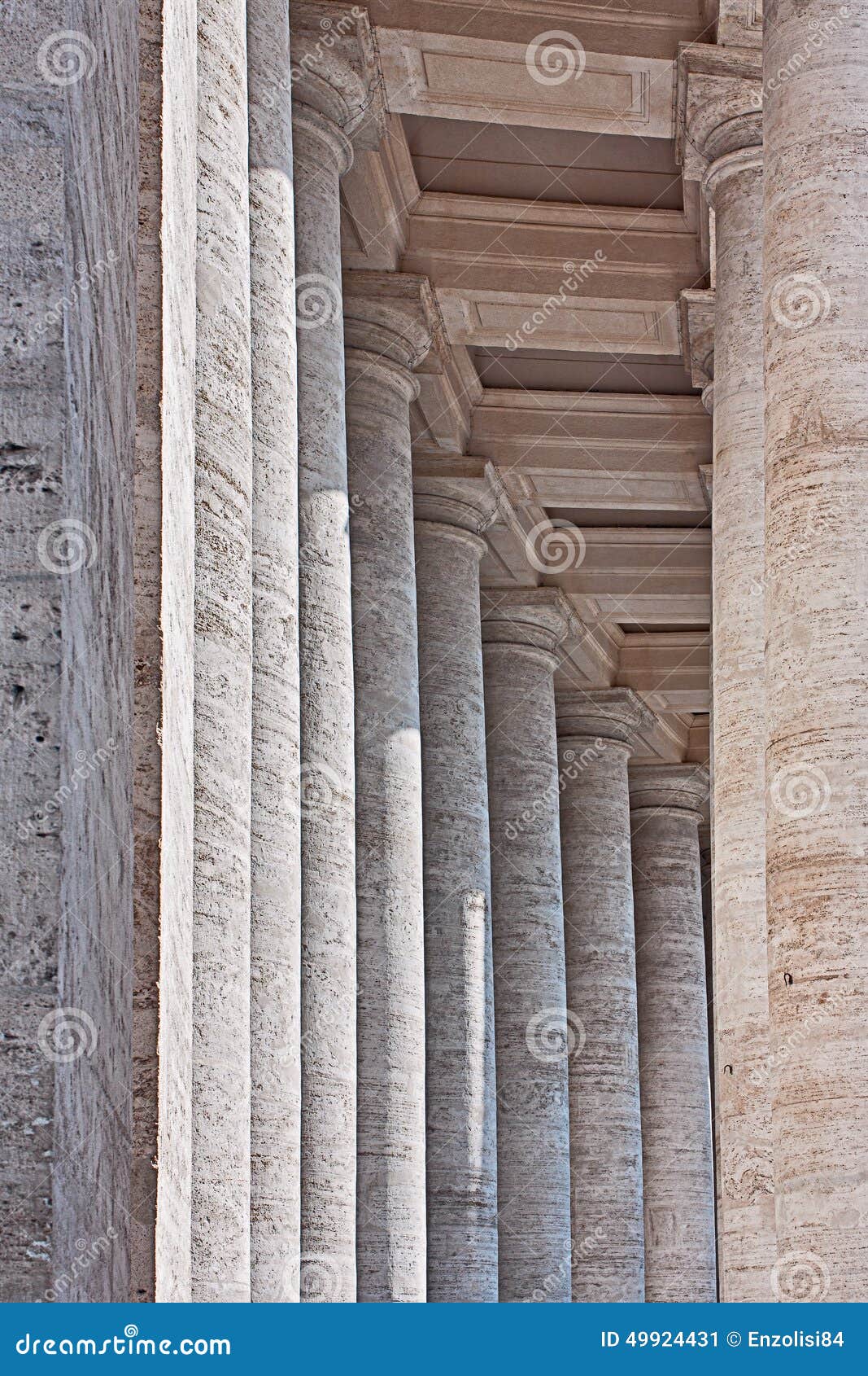 Colonnade of San Pietro in Rome Stock Image - Image of italy, baroque ...
