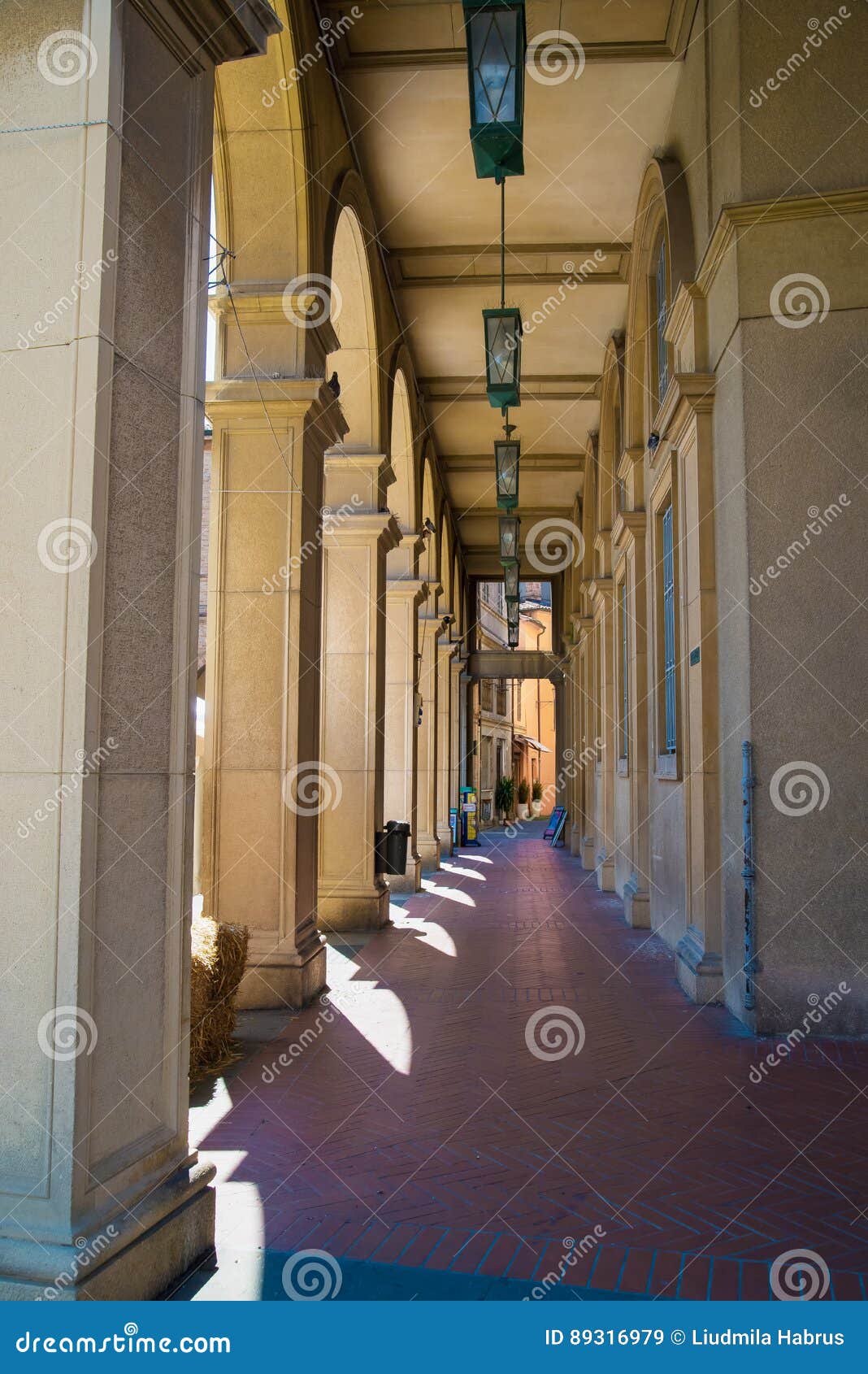 Colonnade in Santarcangelo Di Romagna Stock Image - Image of romagna ...
