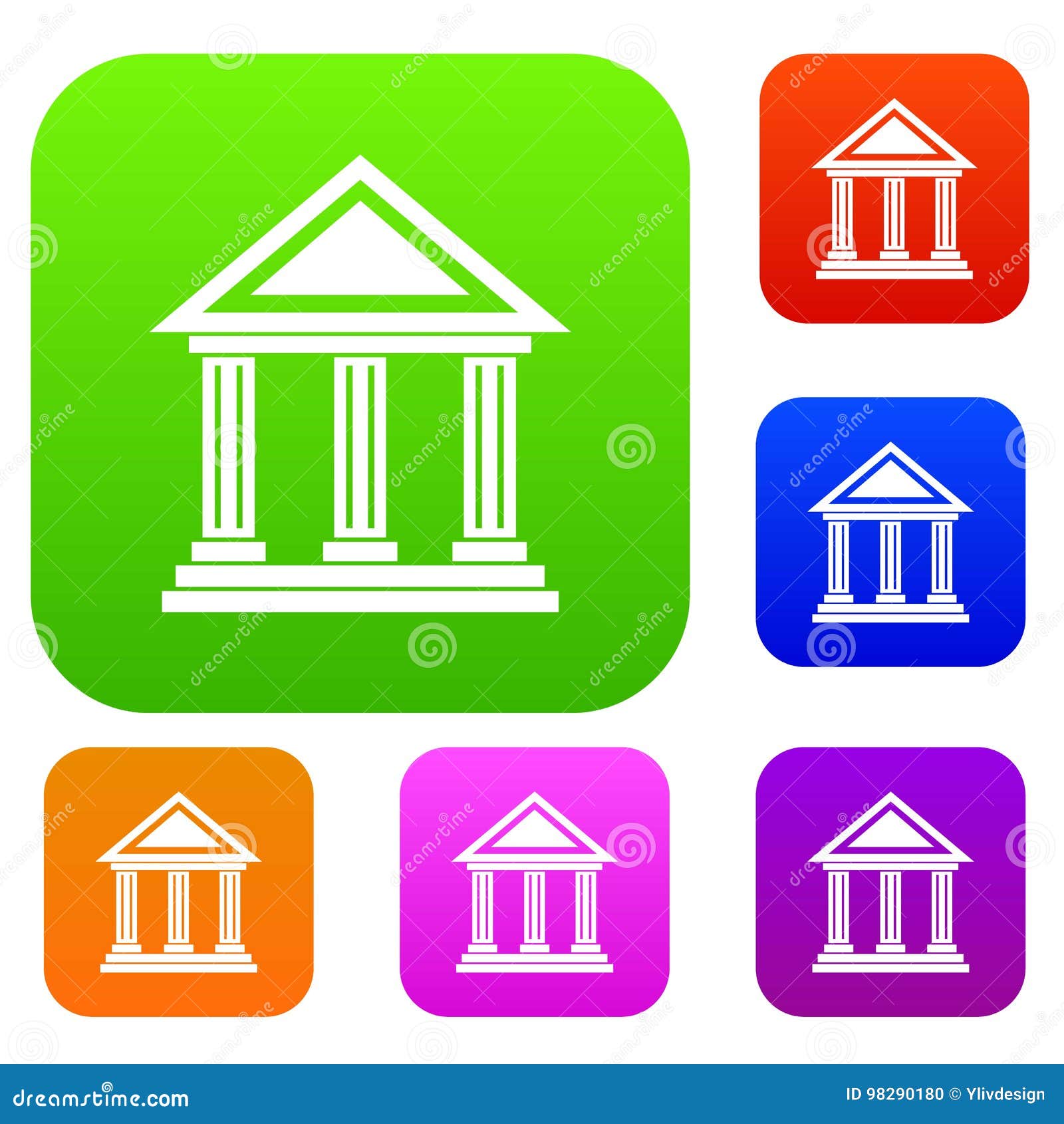 Colonnade set collection stock vector. Illustration of archeology ...