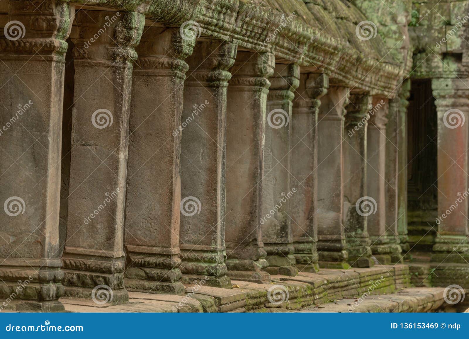 Pillars Of Ruined Temple In Hampi Royalty-Free Stock Image ...
