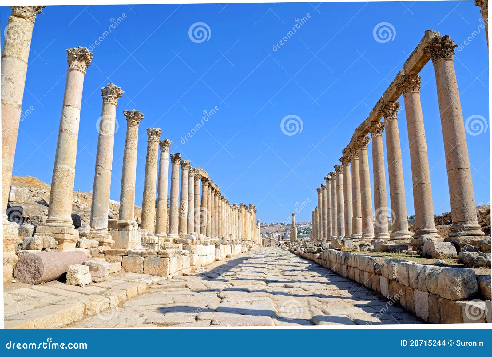 Colonnaded street stock photo. Image of jordan, street - 28715244