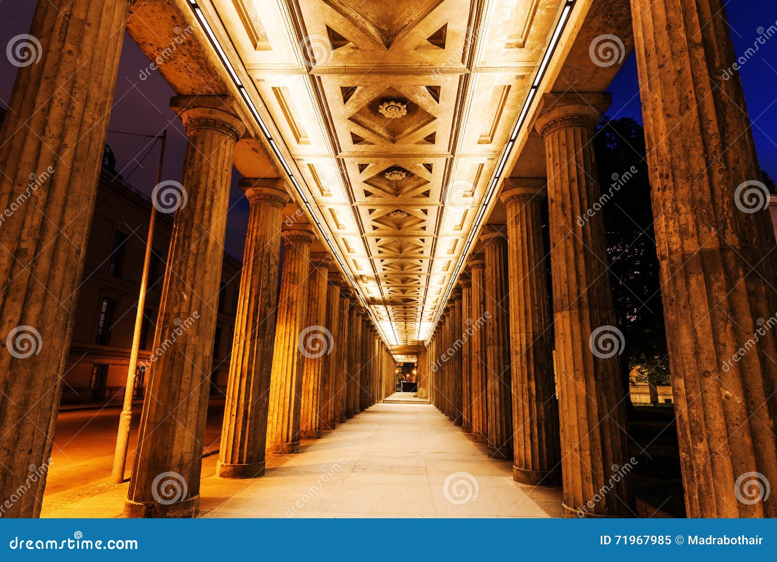 Colonnades at the National Gallery in Berlin, Germany Stock Image ...