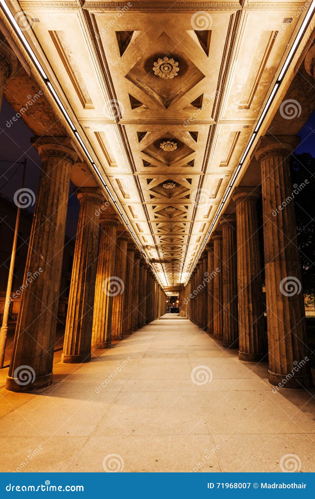 Colonnades at the National Gallery in Berlin, Germany Stock Image ...
