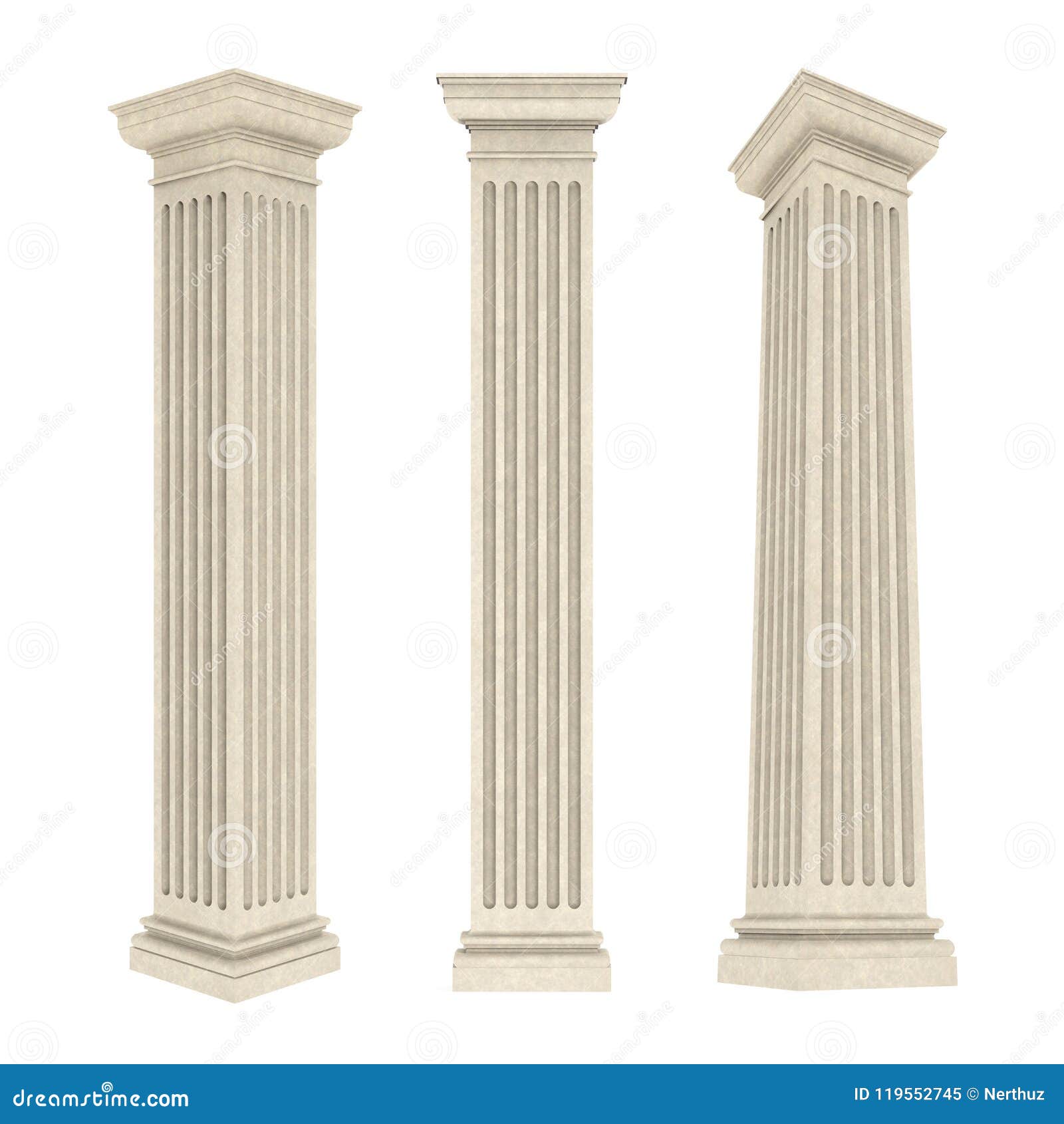 Colonnes Classiques D'isolement Illustration Stock - Illustration du ...