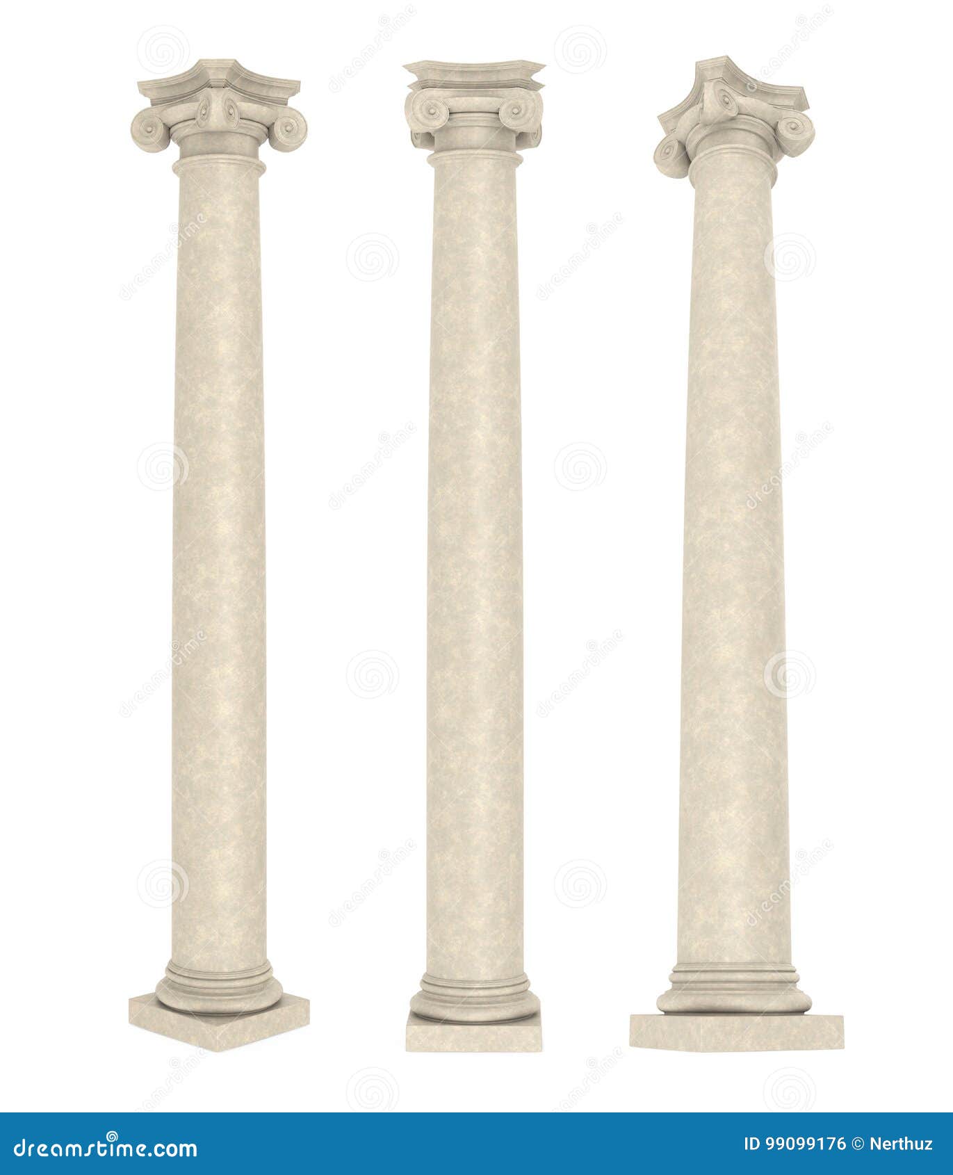 Colonnes Classiques D'isolement Illustration Stock - Illustration du ...