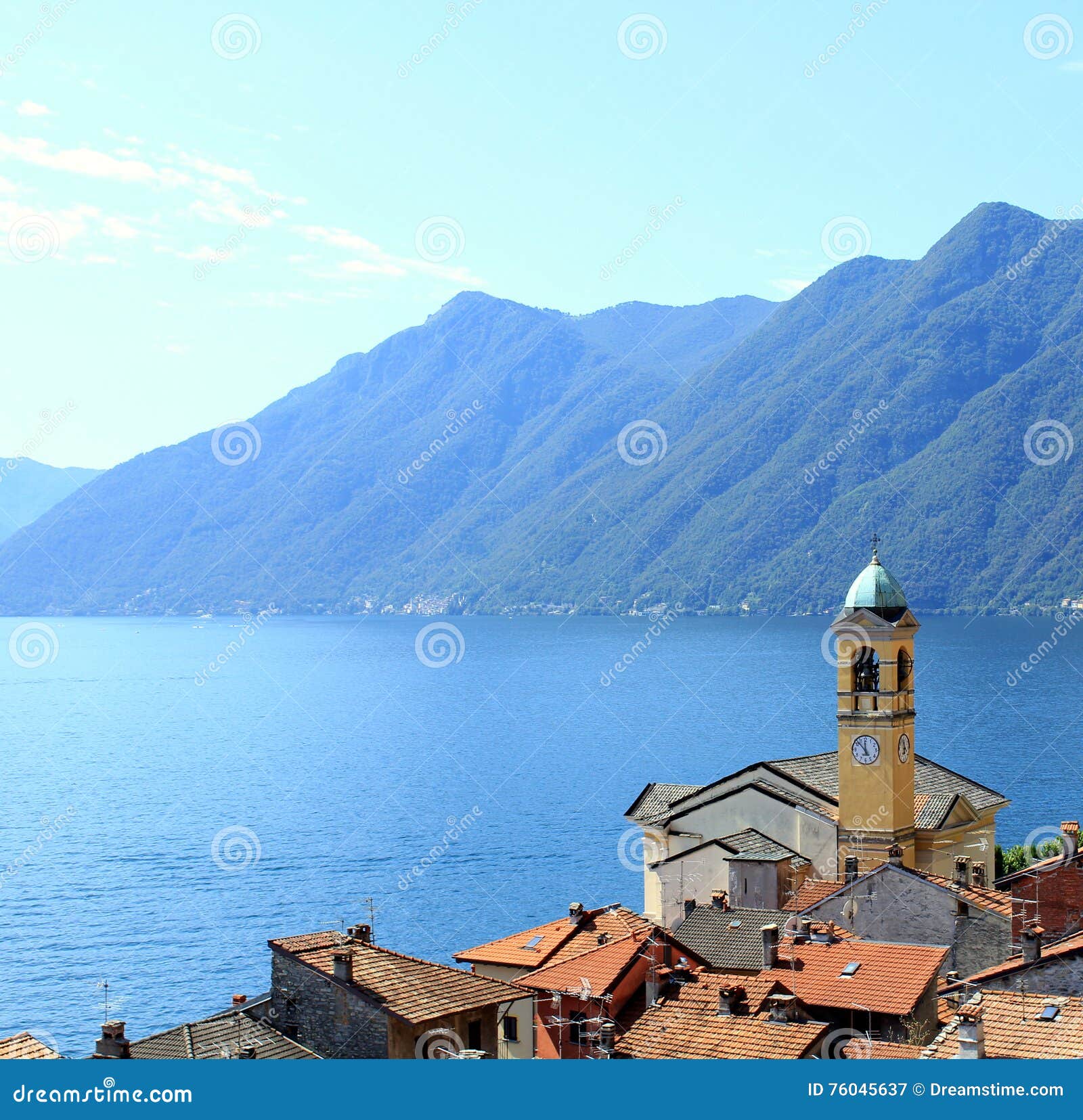 Colonno stock image. Image of lake, lombardia, morning - 76045637