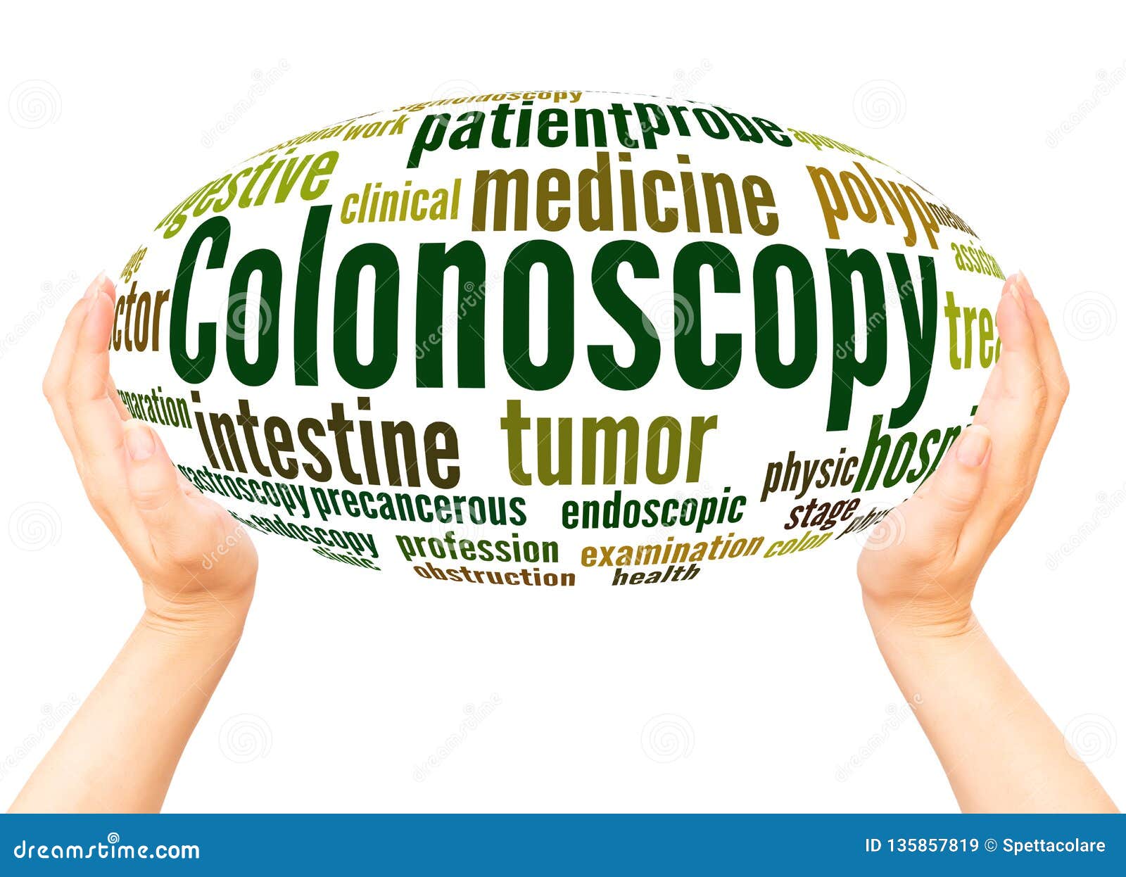 Colonoscopy Word Cloud Hand Sphere Concept Stock Illustration ...