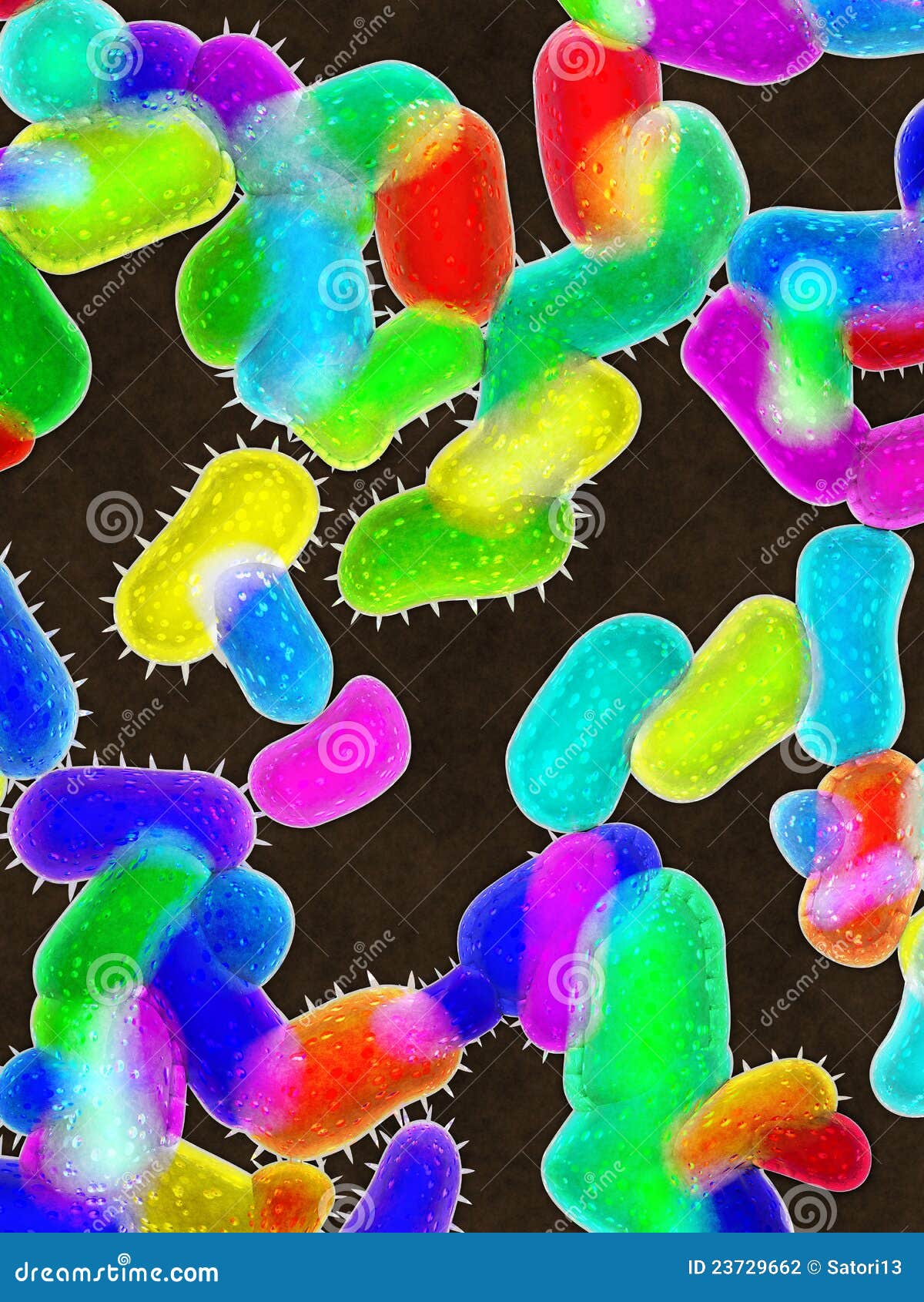 Colony of Dangerous Bacteria Stock Illustration - Illustration of ...
