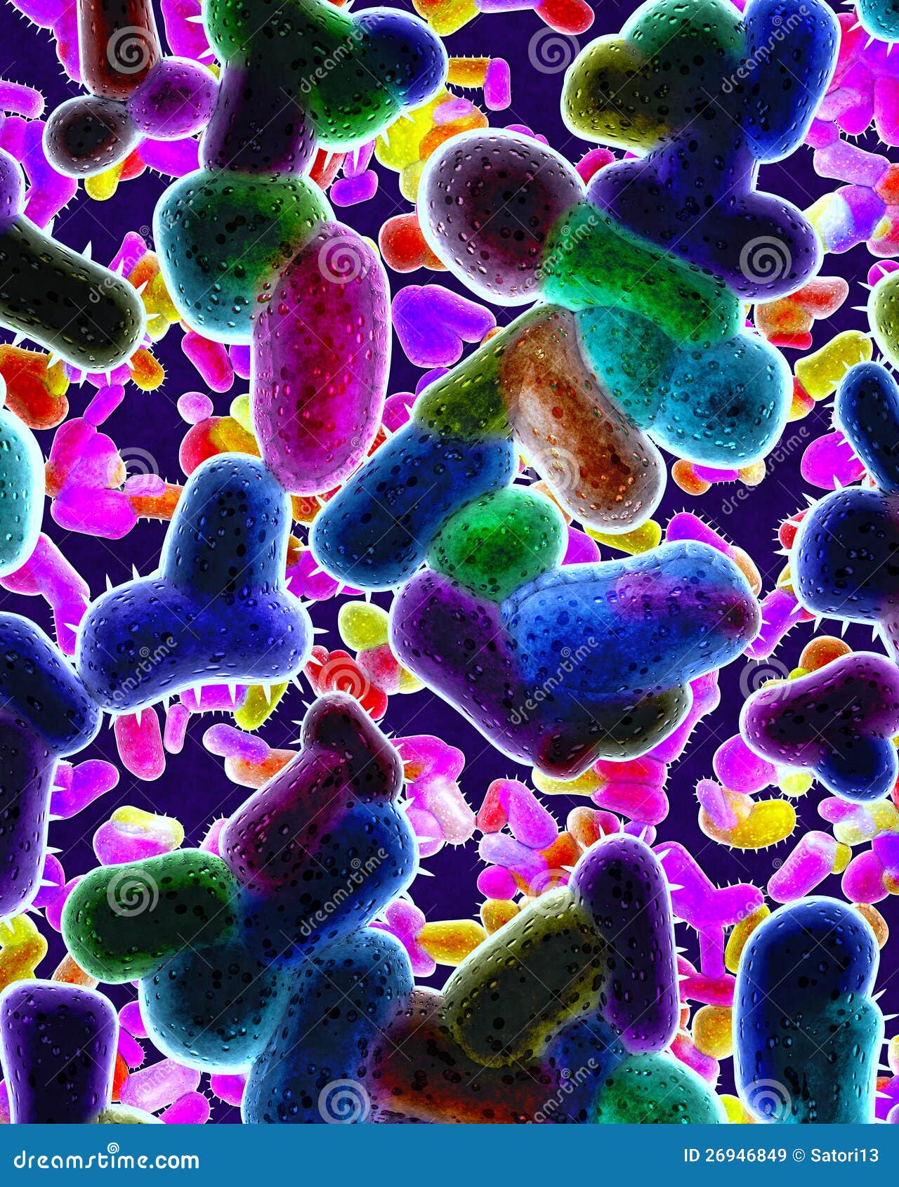 Colony of Dangerous Bacteria Stock Illustration - Illustration of ...