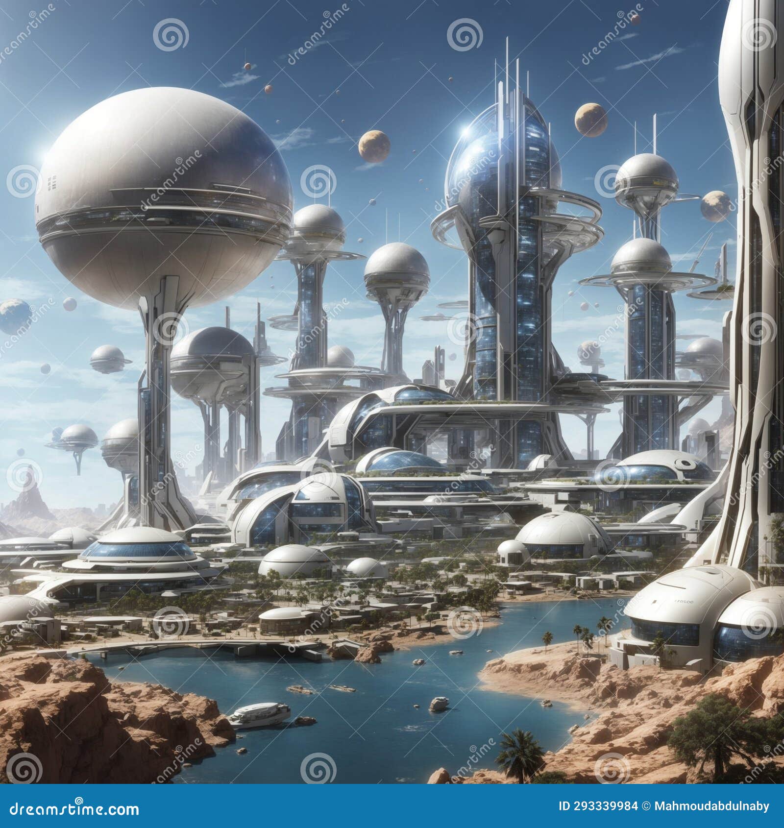 A colony on Pluto stock illustration. Illustration of force - 293339984