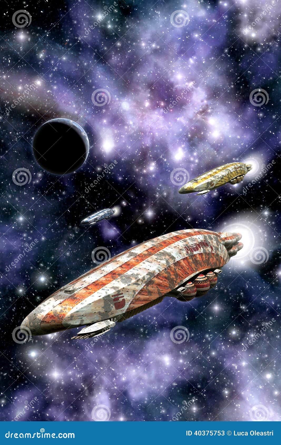 Colony spaceship stock illustration. Illustration of future - 40375753