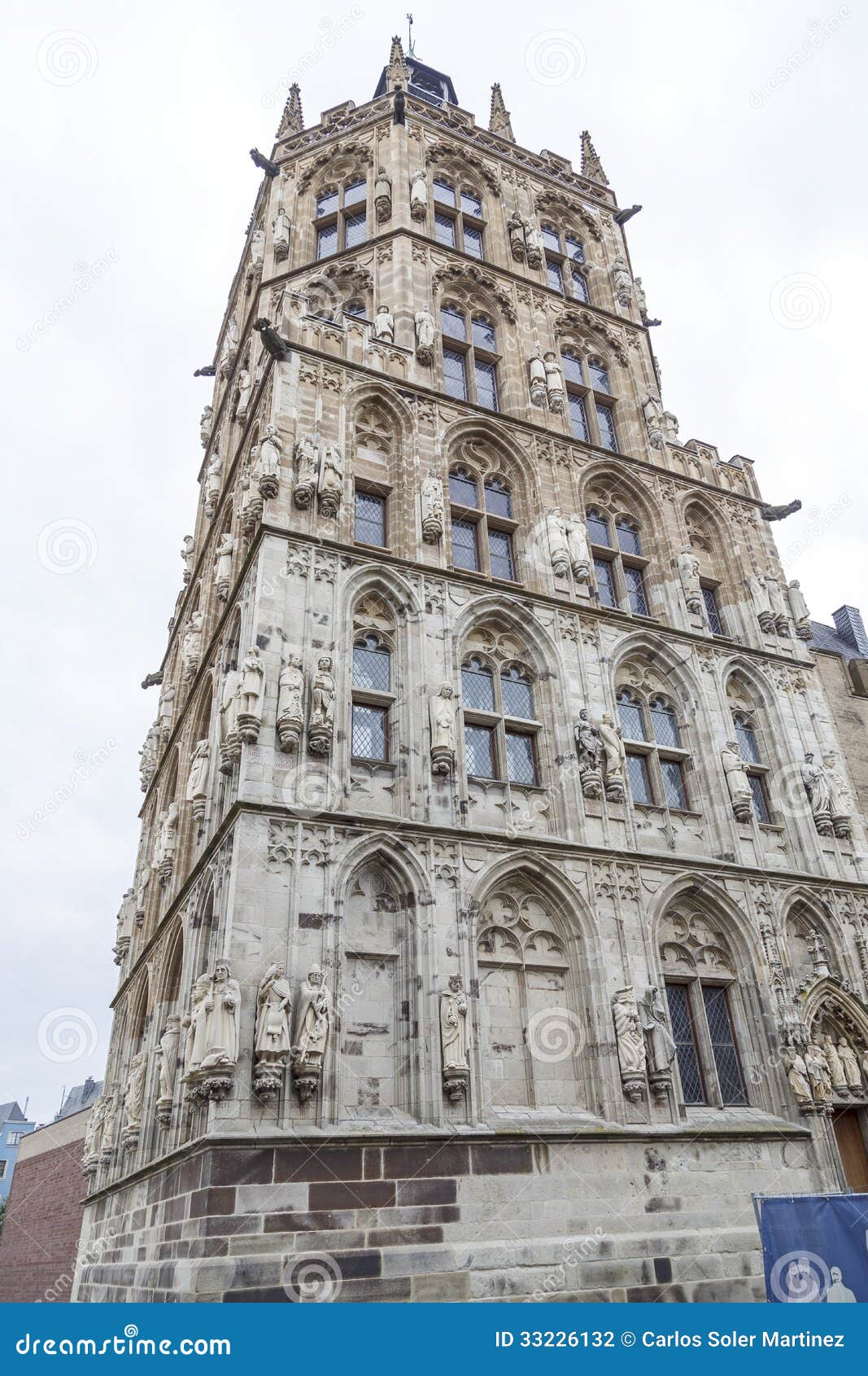 Colony town hall tower stock photo. Image of colour, koln - 33226132